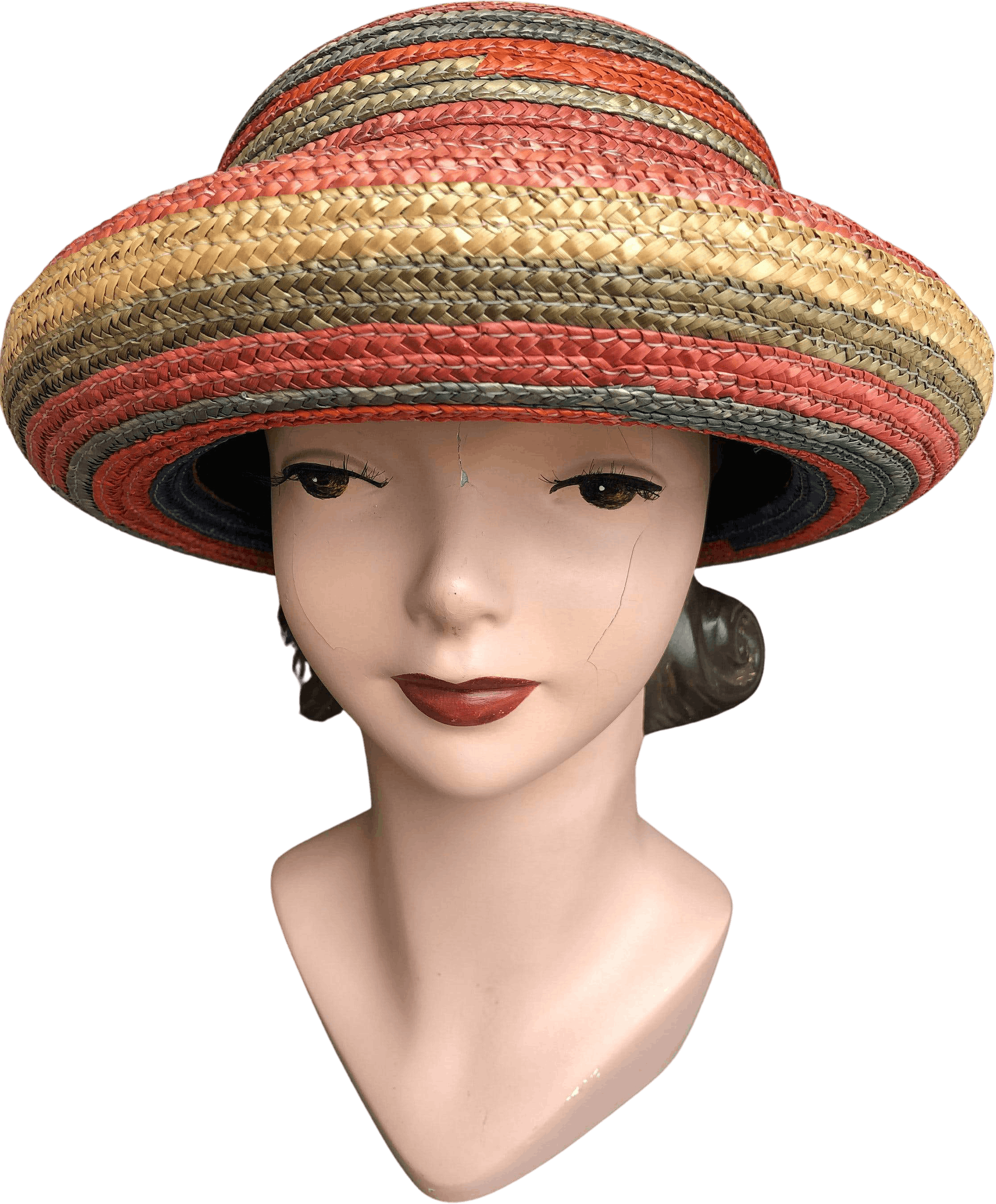Vintage 80’s Rainbow Straw Bowler Hat | Shop THRILLING