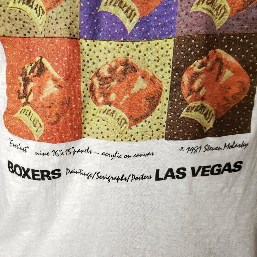 Vintage 80’s Steven Molasky Pop Art Las Vegas Screen Stars Boxing Men's ...