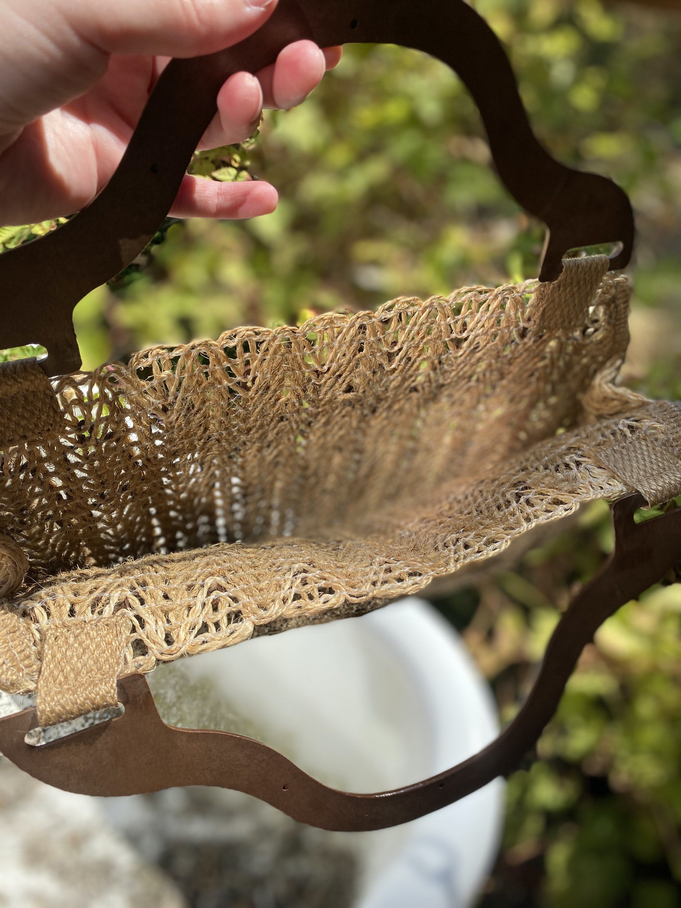 Vintage 70's Beige Wicker Basket Top Handle Bag | Shop THRILLING