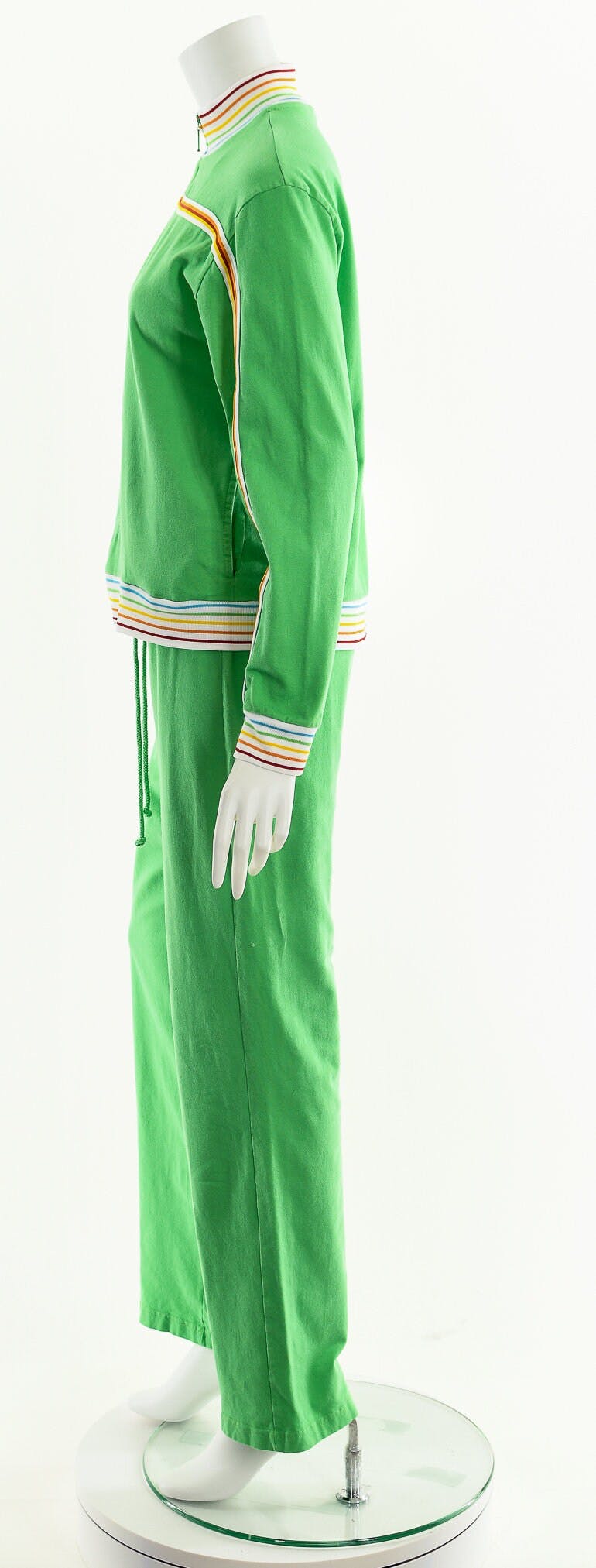 Vintage 90’s-00’s Bright Green Rainbow Tracksuit | Shop THRILLING