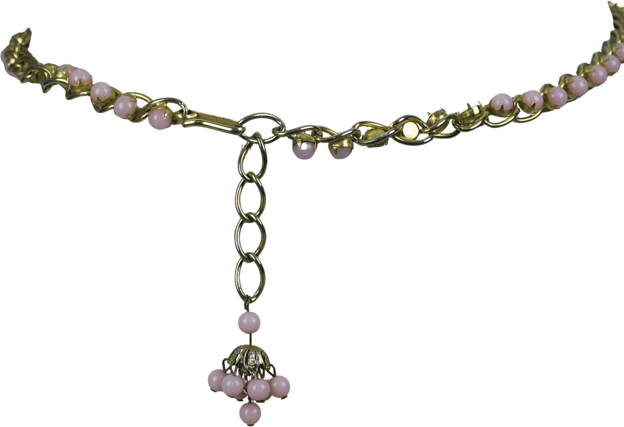 Vintage Pink Pearl Gold Chain Belt | Shop THRILLING