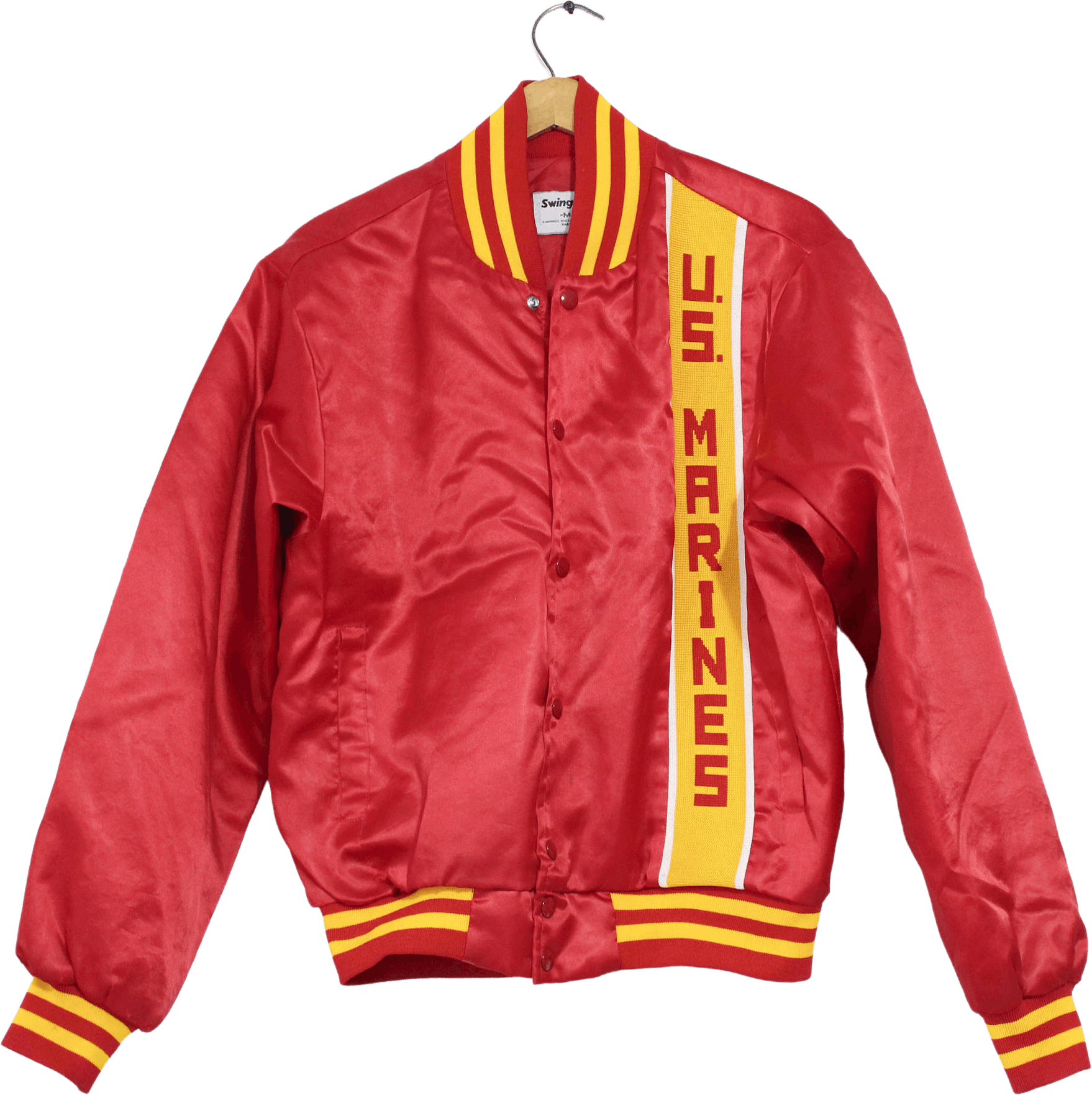 Vintage Red and Yellow United States Marine Corps Bomber Jacket by ...