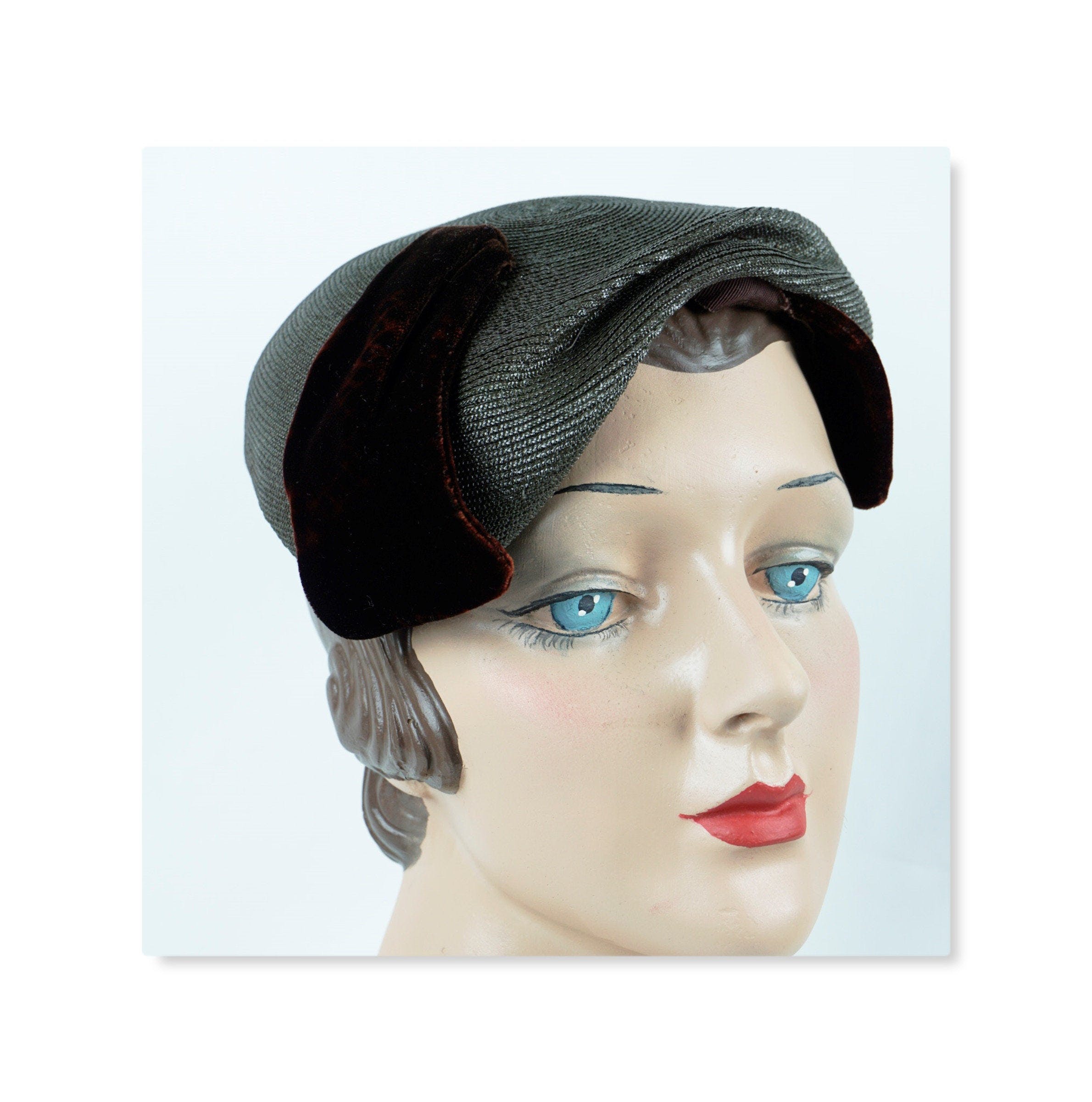 Vintage 50’s Taupe Close Hat by Styled by Janet | Shop THRILLING