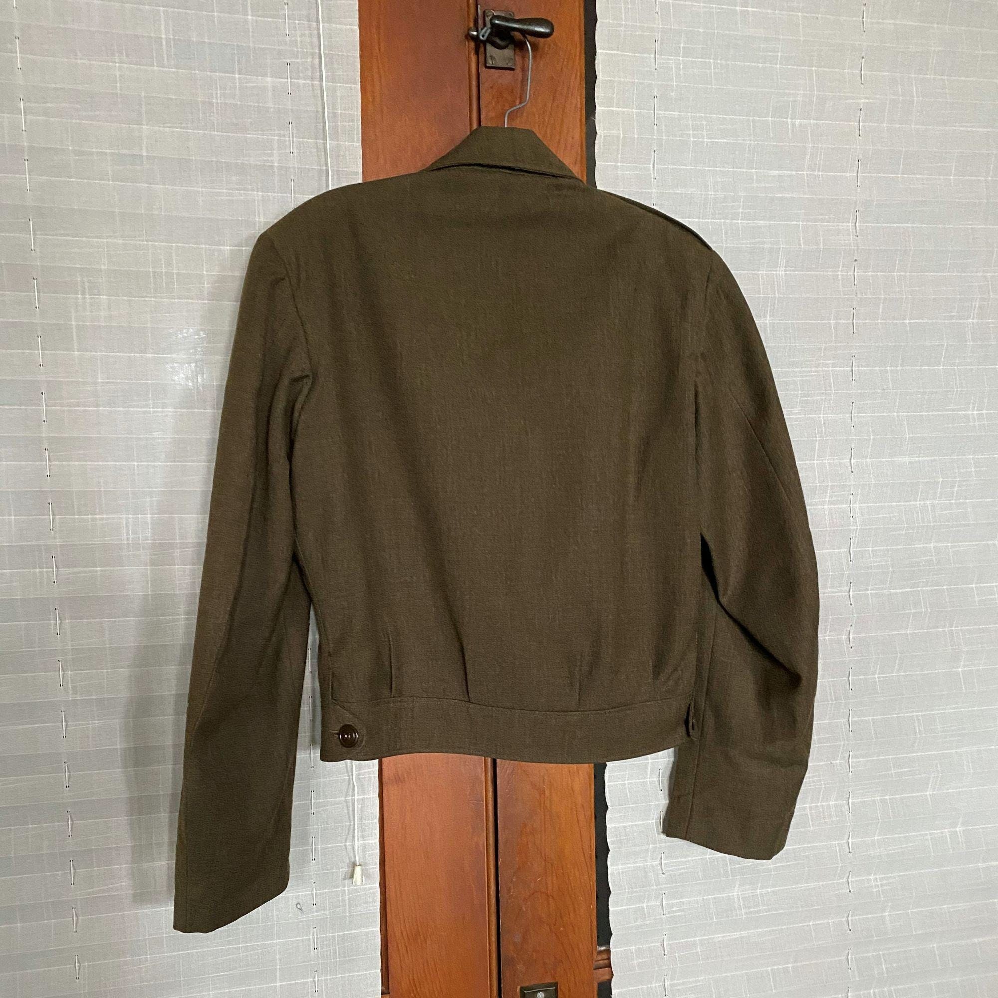 Vintage CLEARANCE Olive Green Military Issue Army Wool Jacket | Shop ...