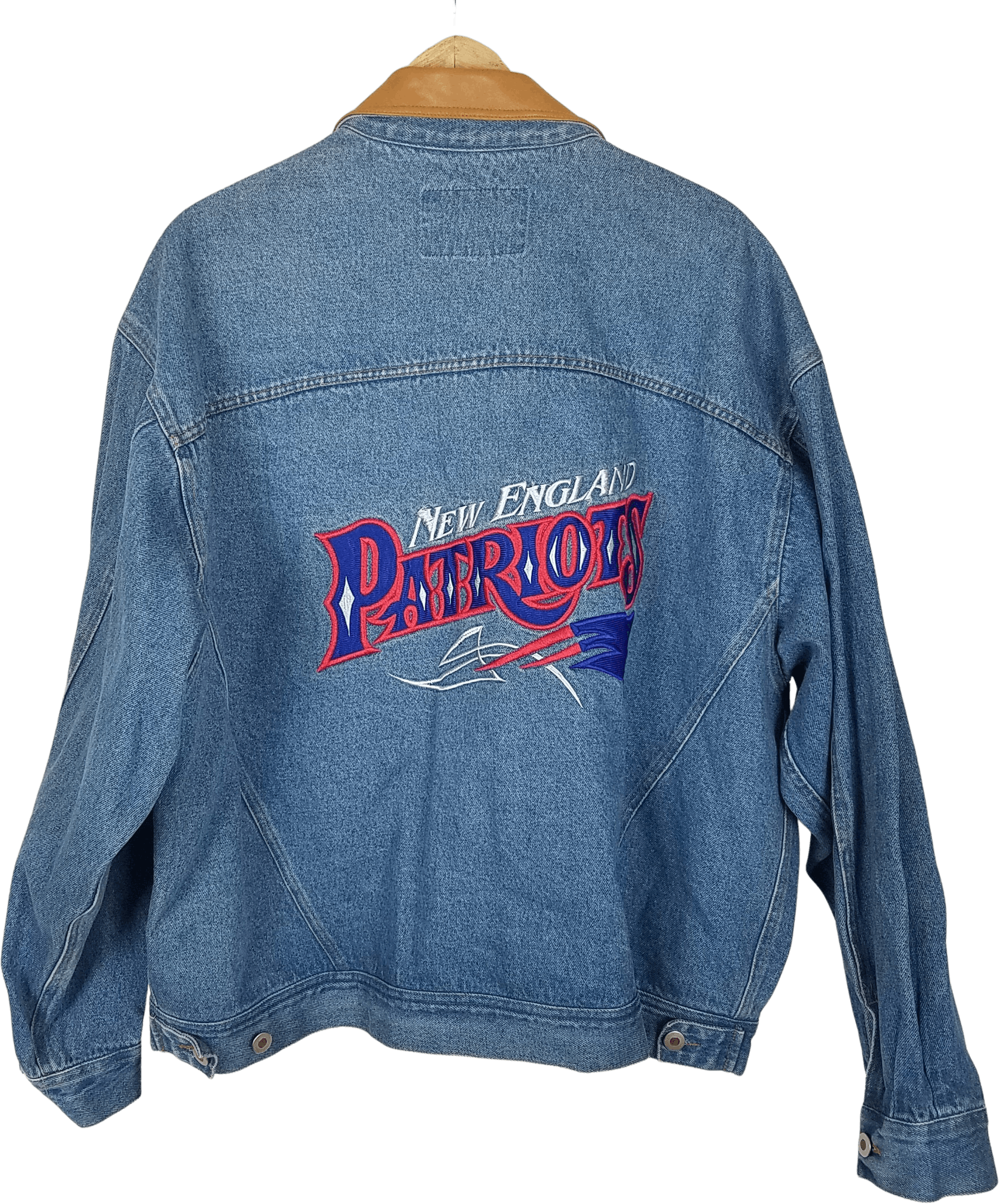 Vintage 80’s/90’s Blue New England Patriots NFL Denim Jacket by ...