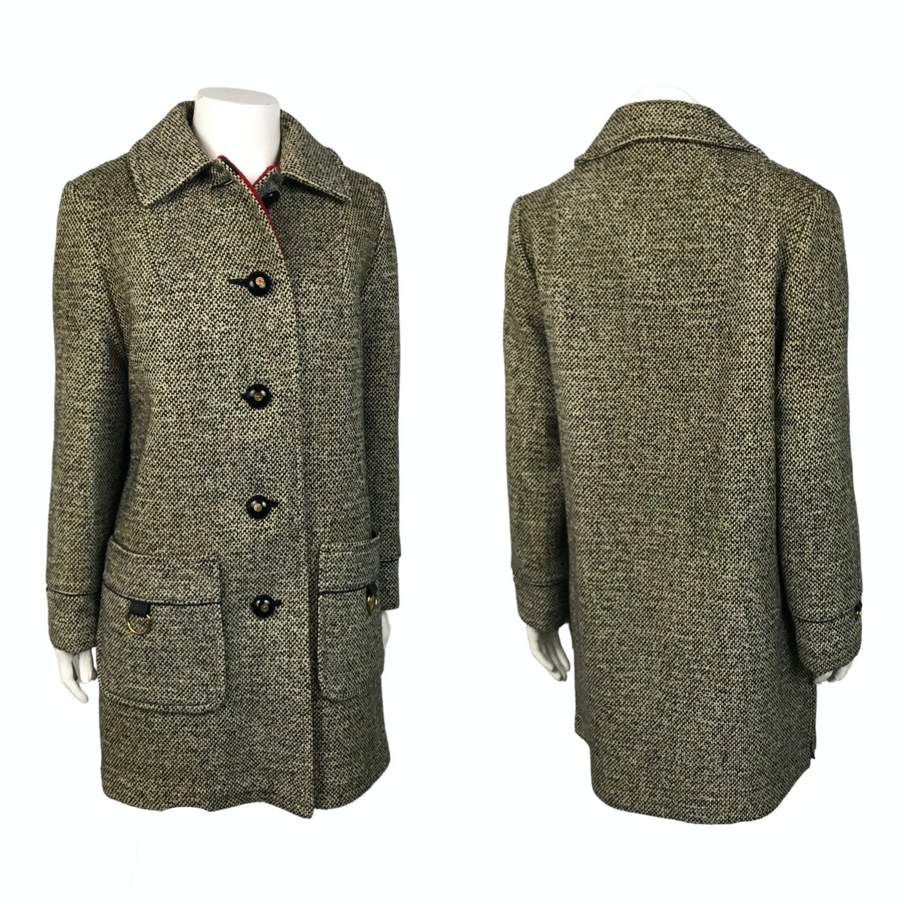 Vintage 60’s Long Wool Tweed Coat by Penguin Fashions | Shop THRILLING