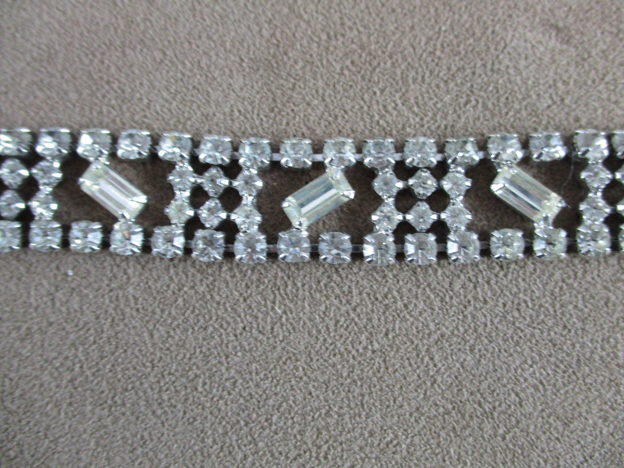 Vintage 50s Signed 3 Row Rhinestone Evening Bracelet By Weiss | Shop ...