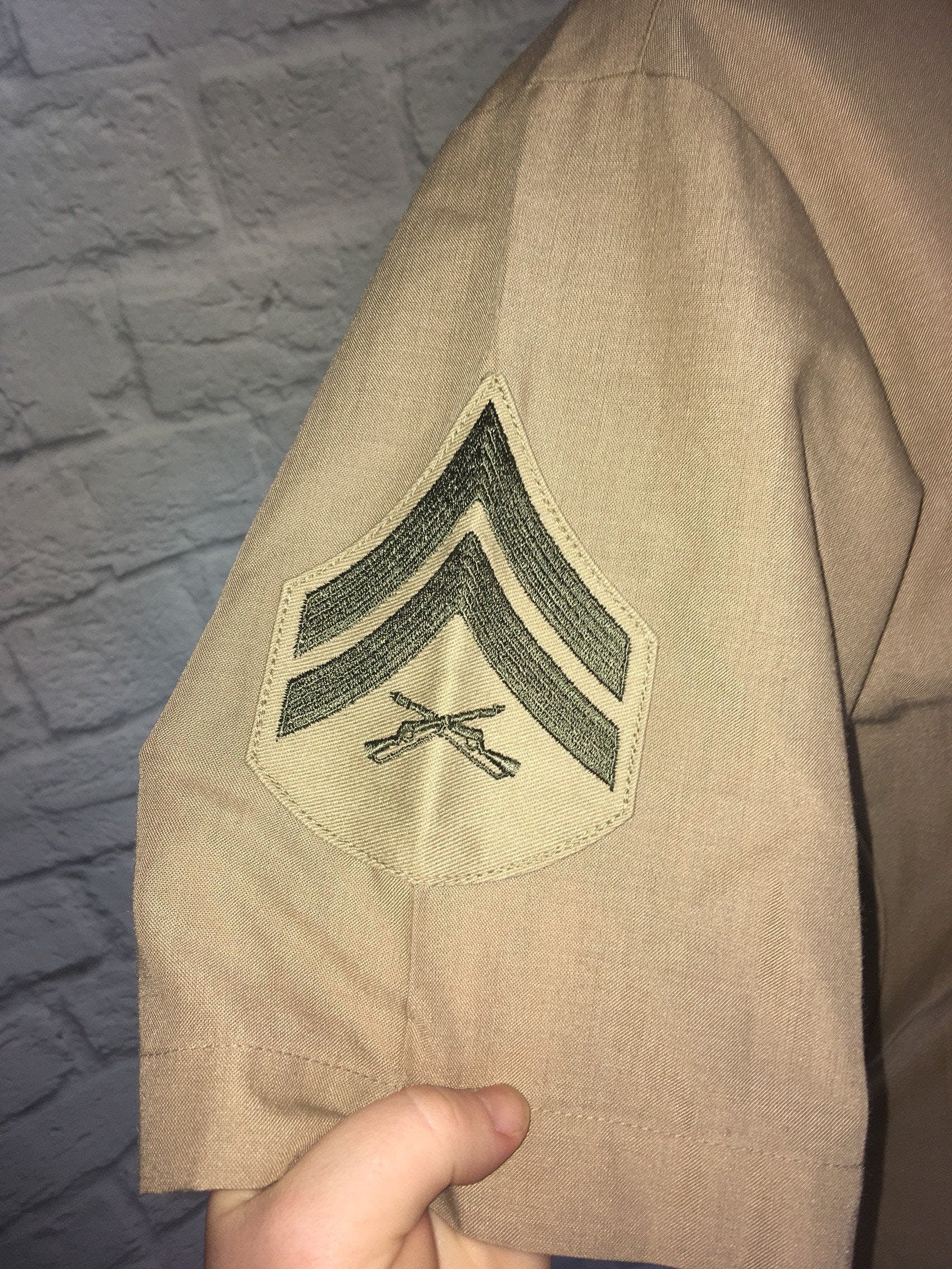 Vintage 70’s Beige Uniform Shirt | Shop THRILLING