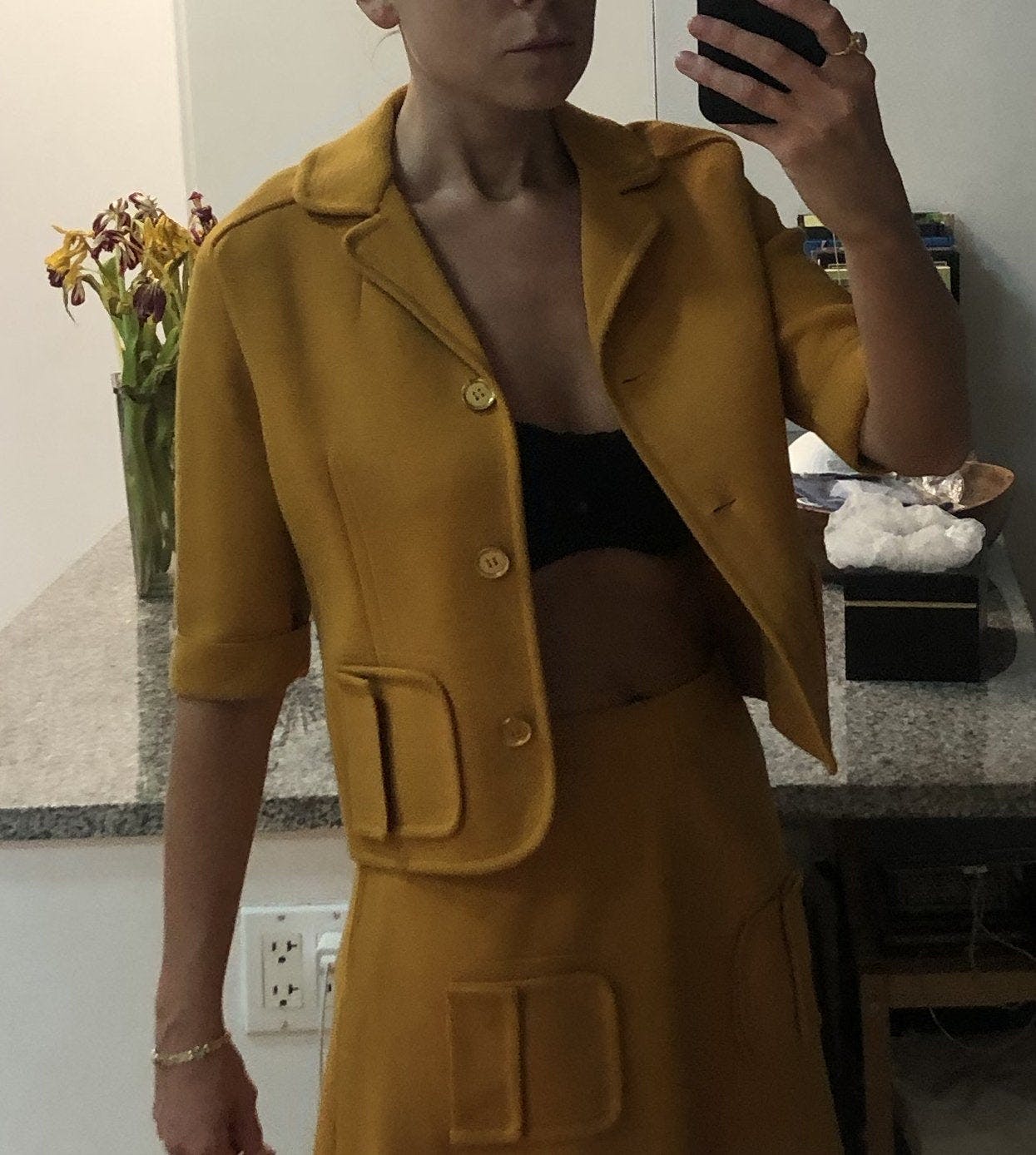 Vintage 60's Deadstock Wool Mustard Jacket | Shop THRILLING