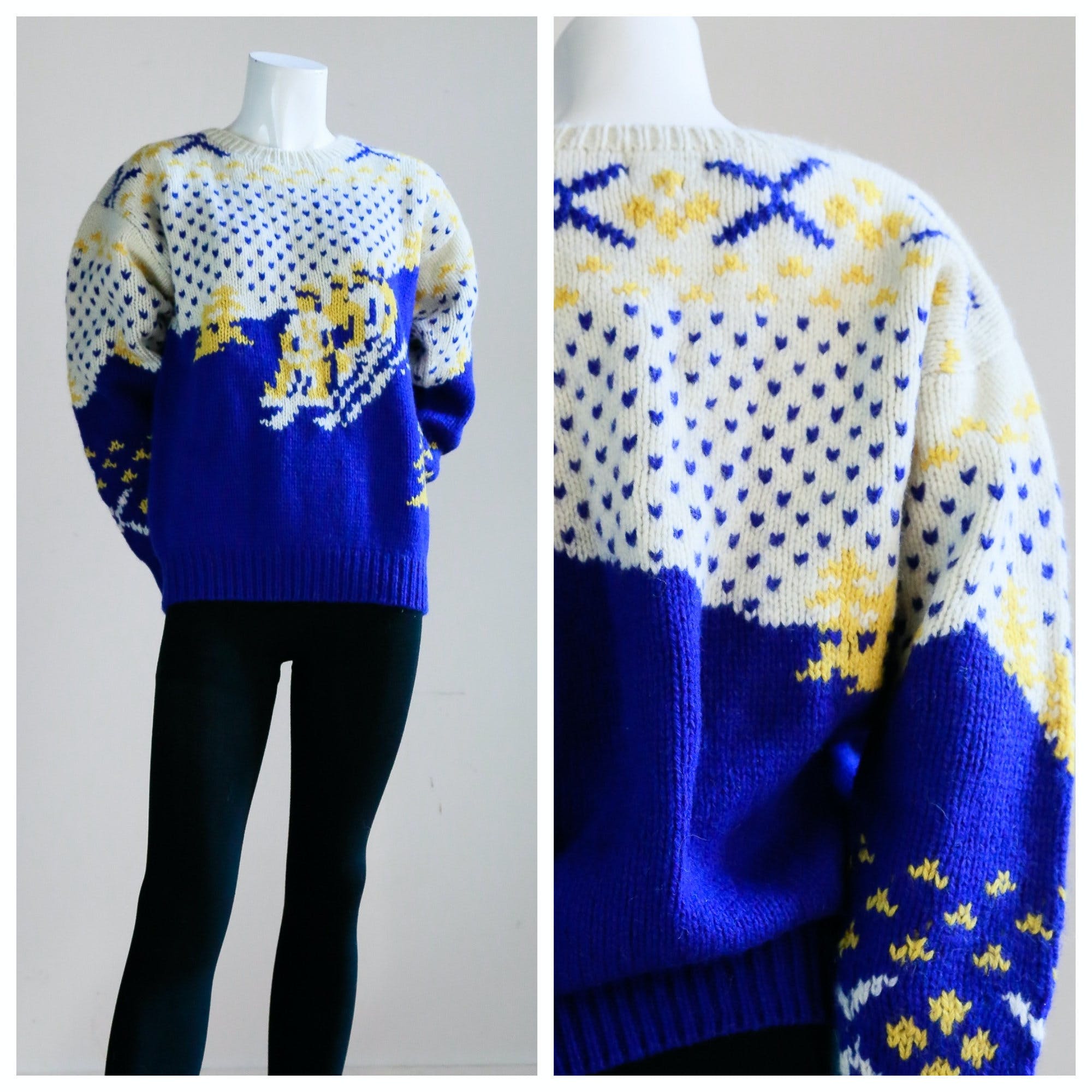 Vintage Wool Ski Motif Sweater by Dorfit | Shop THRILLING