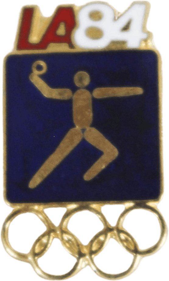 Vintage 80’s Blue Los Angeles Olympics Collectable Handball Pin | Shop ...