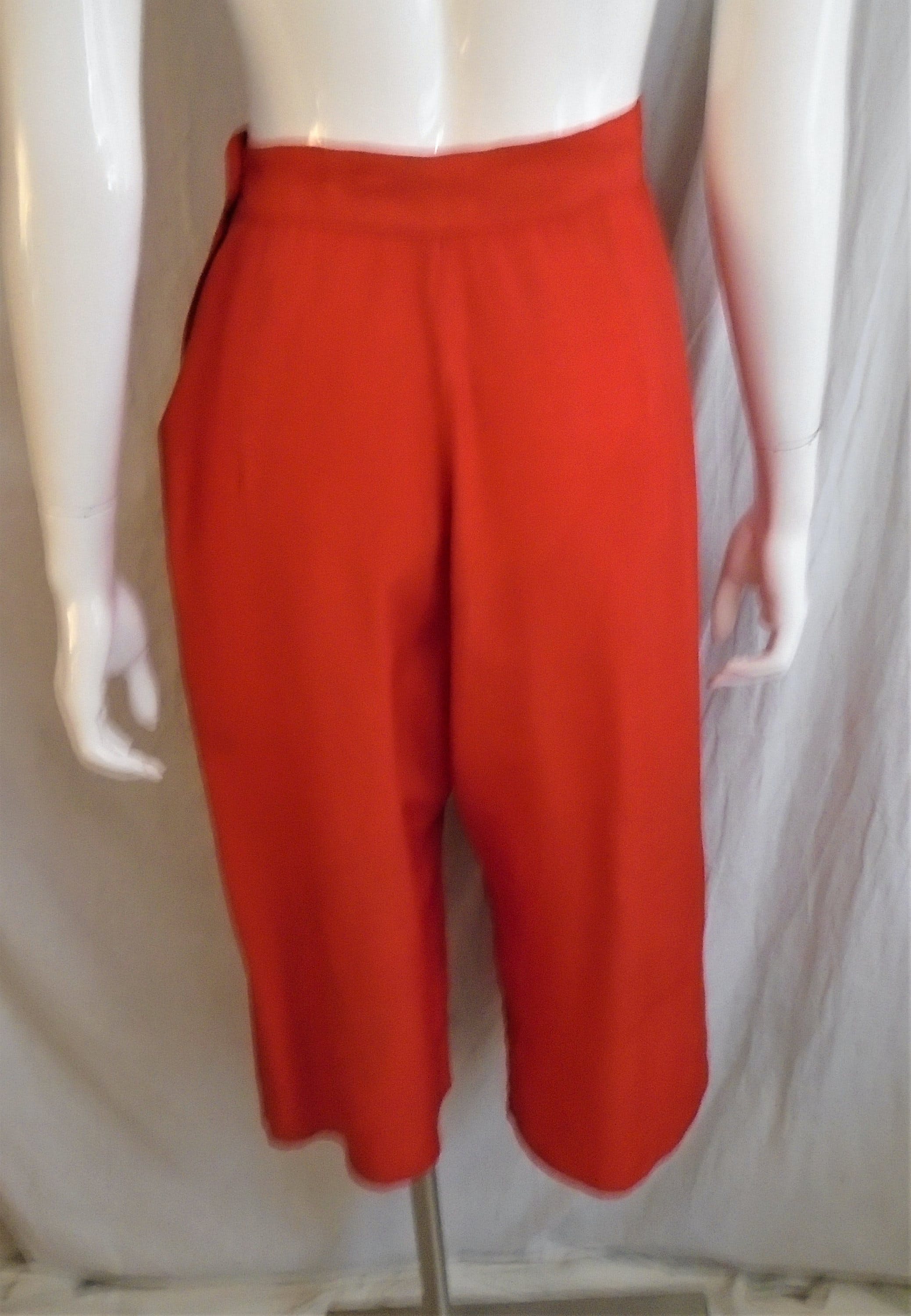 Vintage 50’s Red Side Button Capri Pants | Shop THRILLING