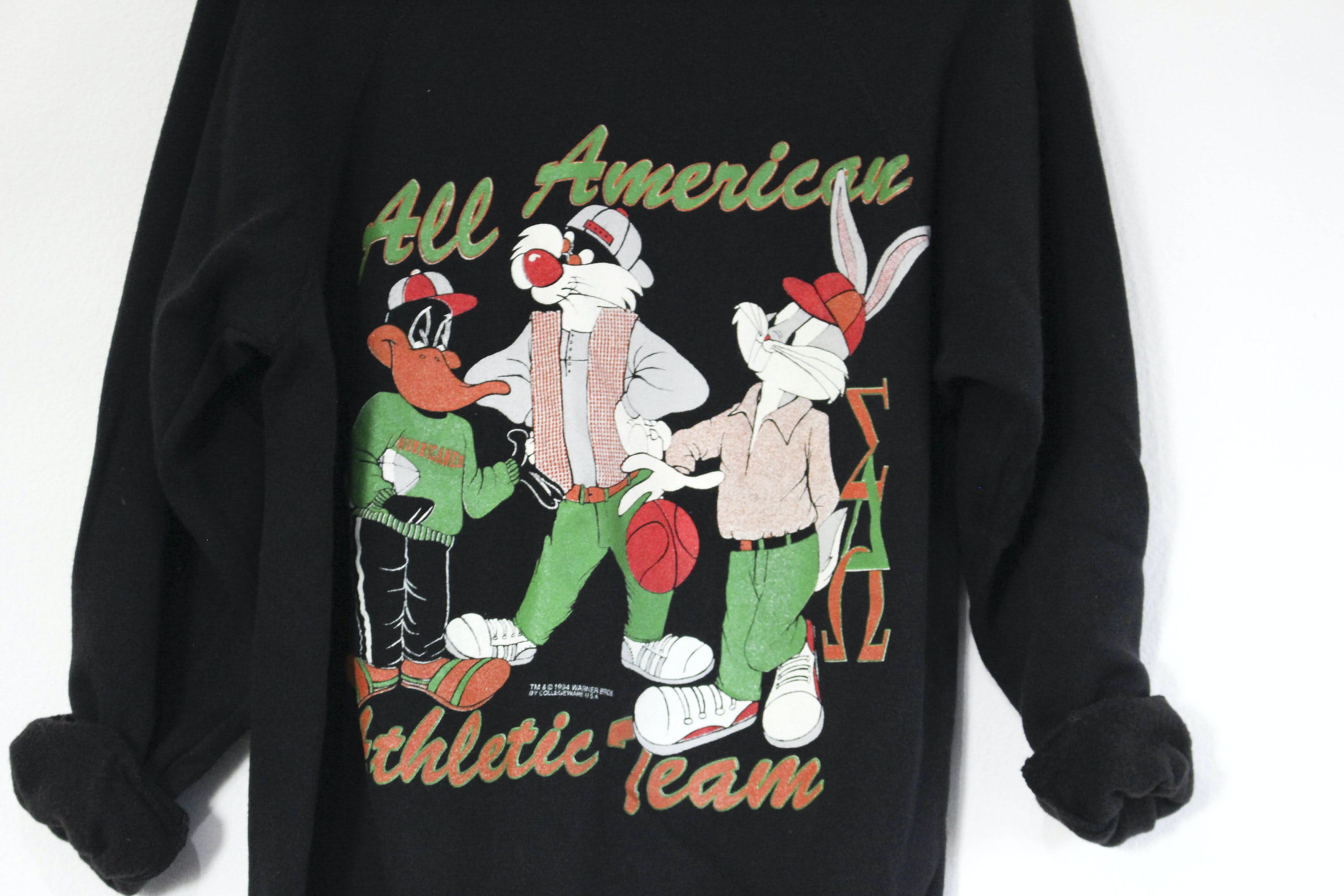 Vintage 90’s Black Cartoon Character Graphic Fraternity Cotton ...