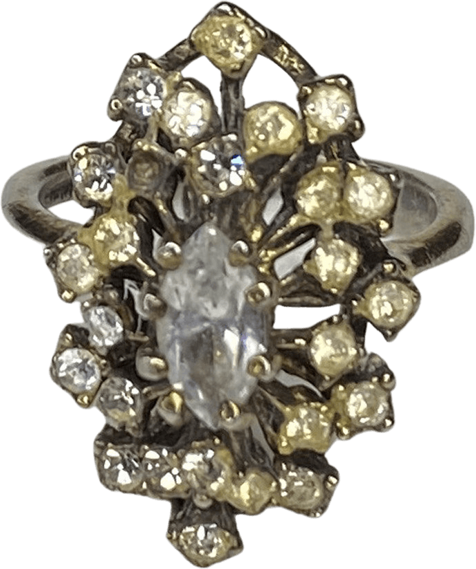 Vintage 40's Sterling Silver and Rhinestones Ring | Shop THRILLING