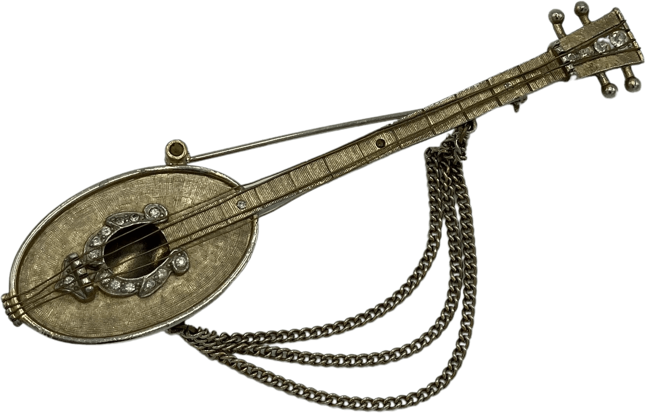 Vintage 50’s Robert Mandle Extraordinary Mandoline Brooch by Robert ...