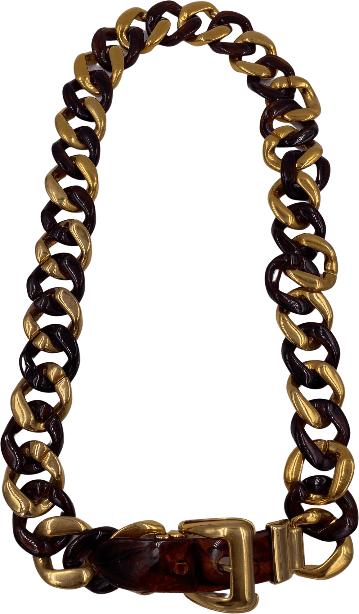 Vintage 70’s Tortoise Shell Lucite and Gold Chain Link Belt | Shop ...