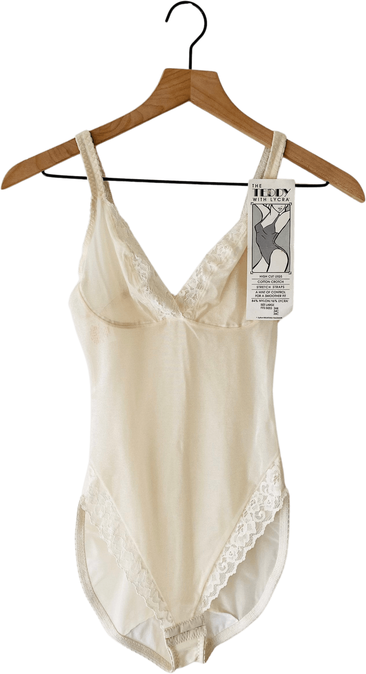 Vintage 80’s Sheer Beige Teddy by The Teddy with Lycra | Shop THRILLING