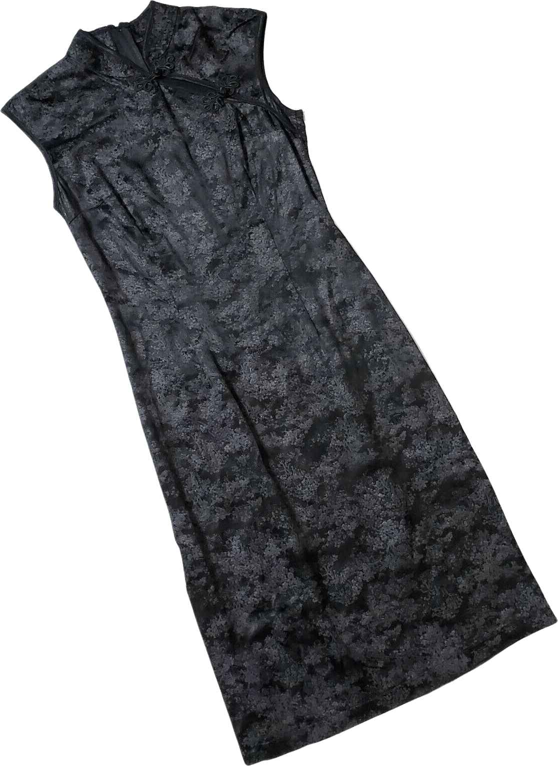 Vintage 90’s Black Floral Print Cheongsam Dress by Morbid Threads ...