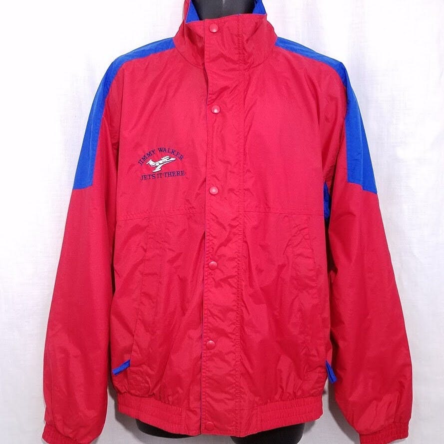 Vintage Men's 90’s Jimmy Walker Charter Planes Windbreaker Jacket by ...