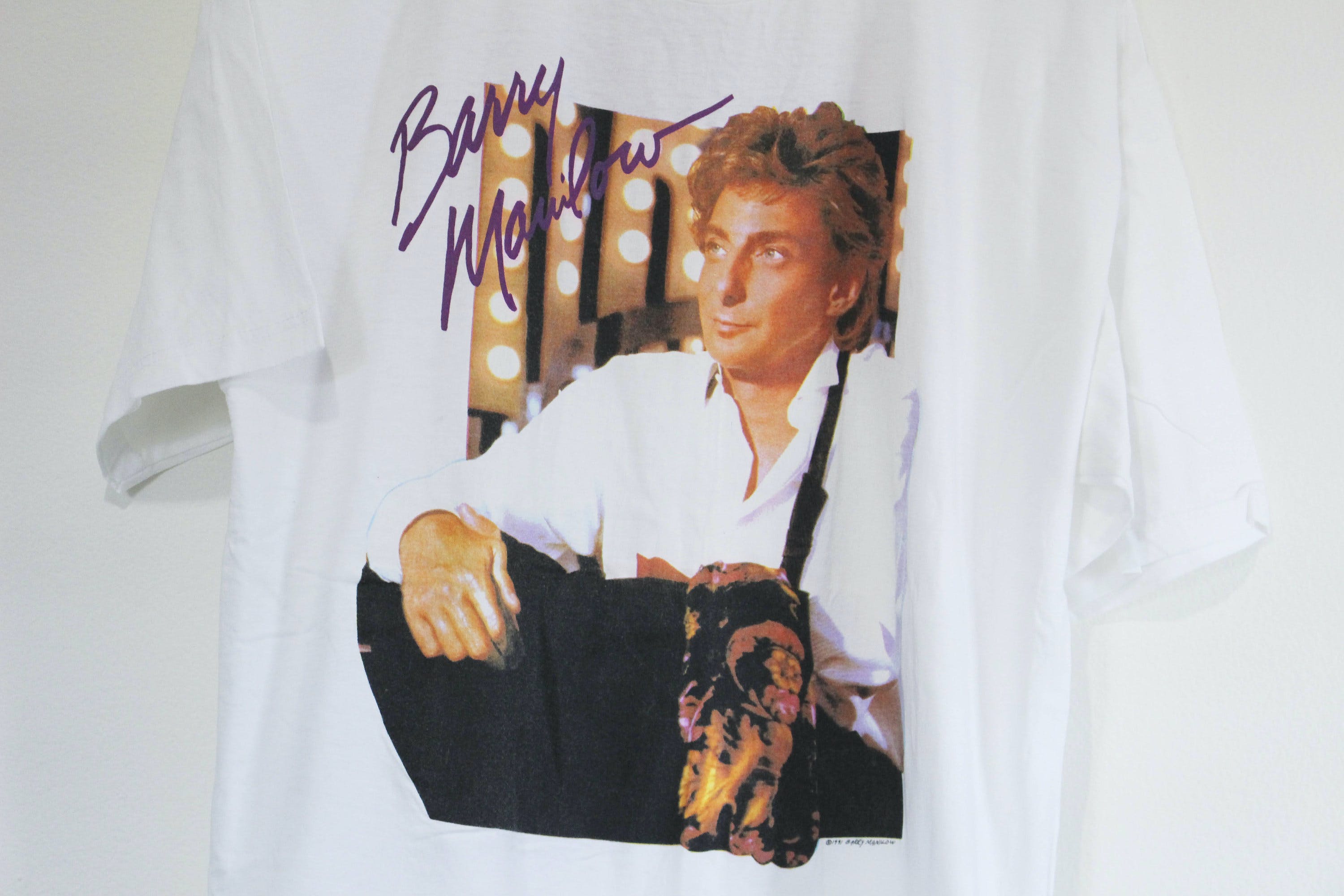 Vintage 90's Barry Manilow White T-Shirt | Shop THRILLING