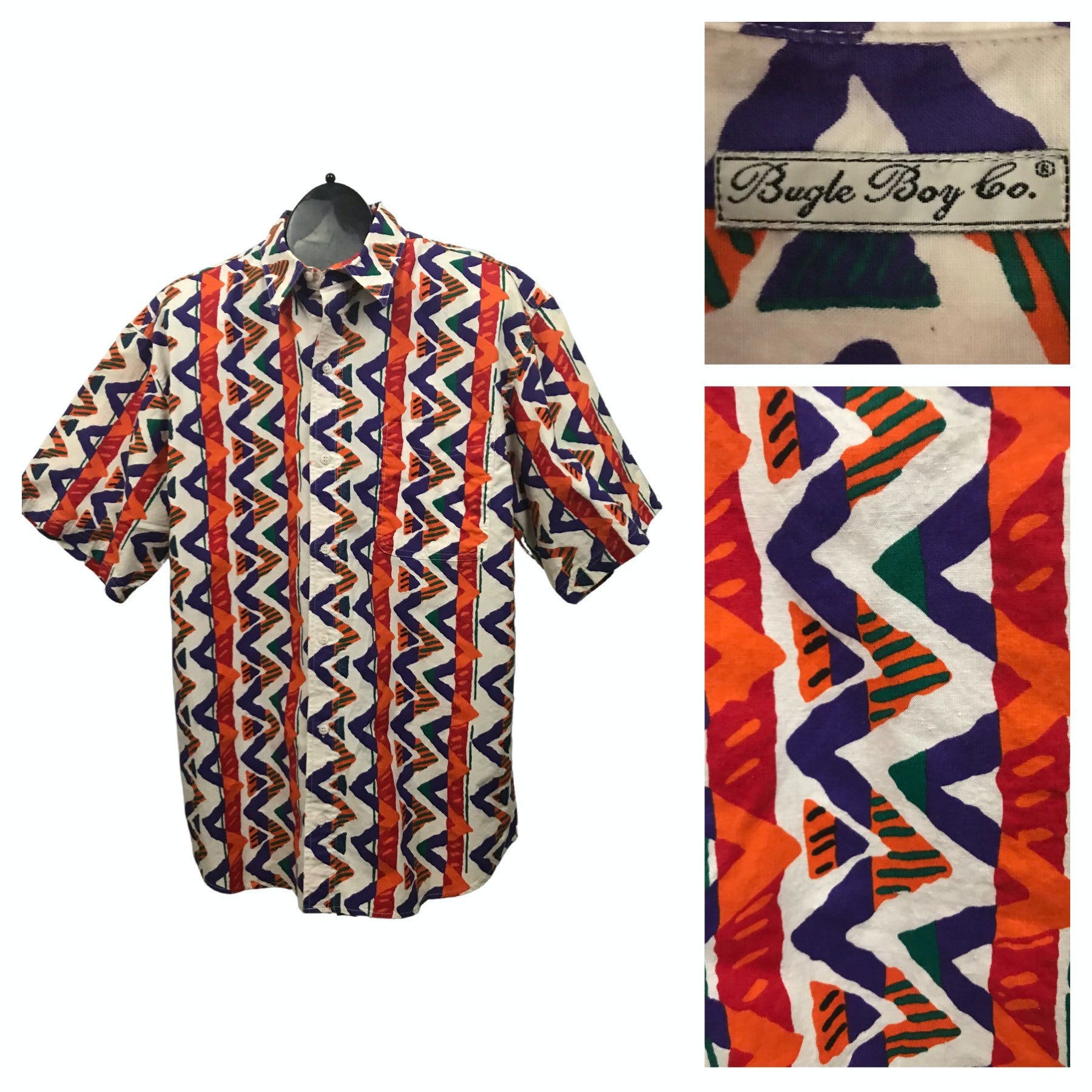 Vintage 90’s Printed Button Down Shirt by Bugle Boy Co. | Shop THRILLING