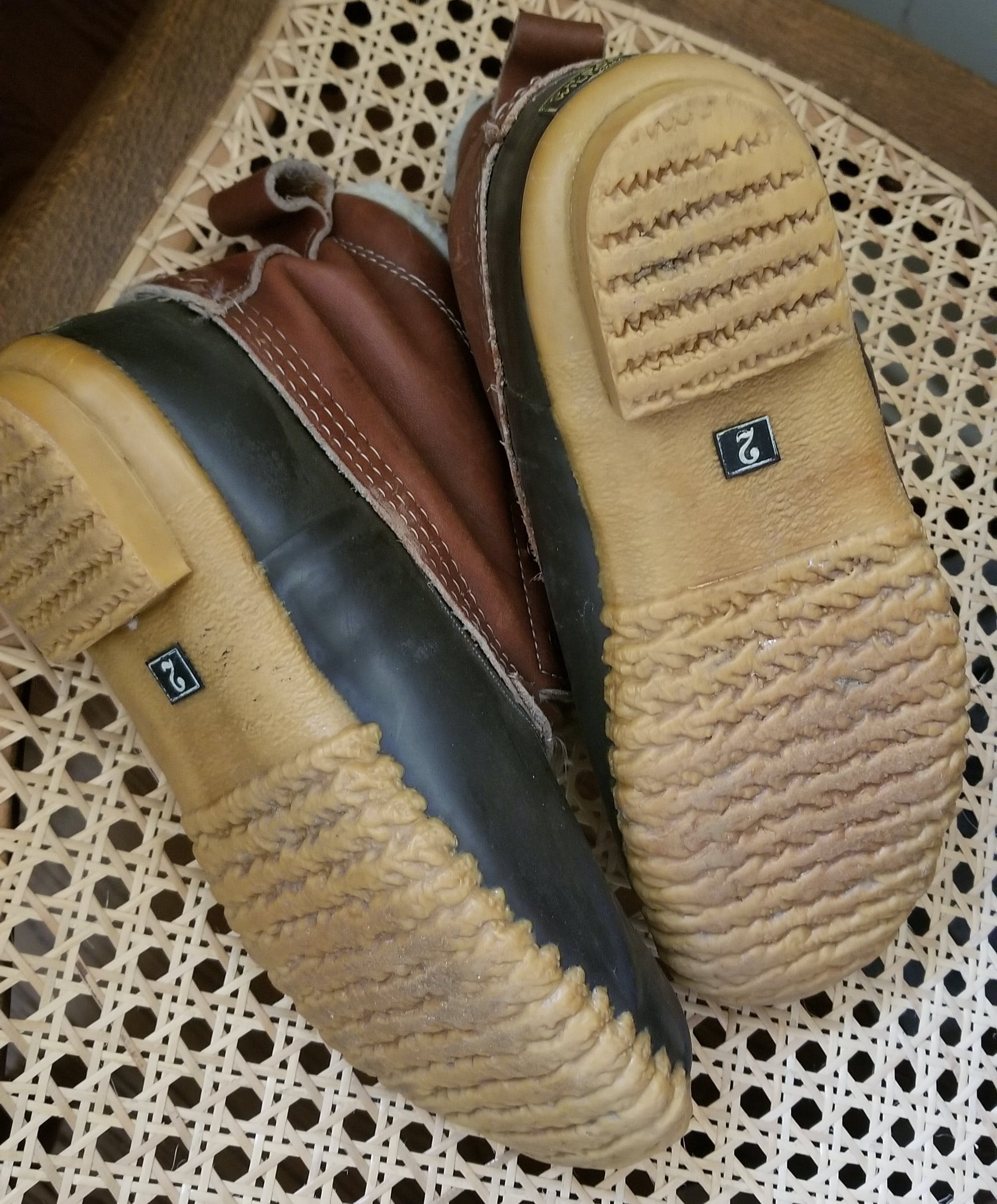Vintage 70’s Black and Brown Colorblock Leather Boots with Wool Lining ...