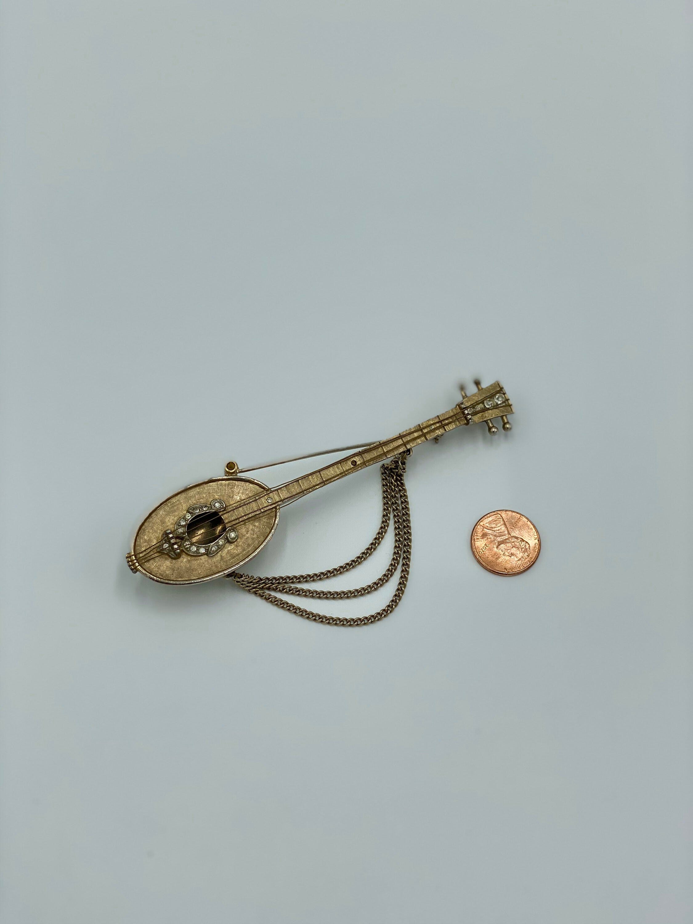 Vintage 50’s Robert Mandle Extraordinary Mandoline Brooch by Robert ...