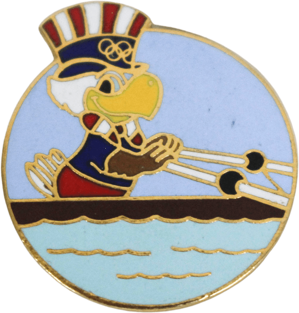 Vintage 80’s Blue Los Angeles Olympic Collectable Series One Rowing Pin ...