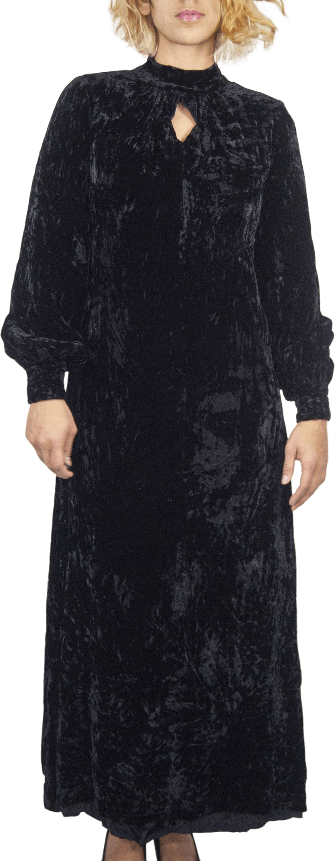 Vintage 70's Gothic Velvet Keyhole Maxi Dress | Shop THRILLING