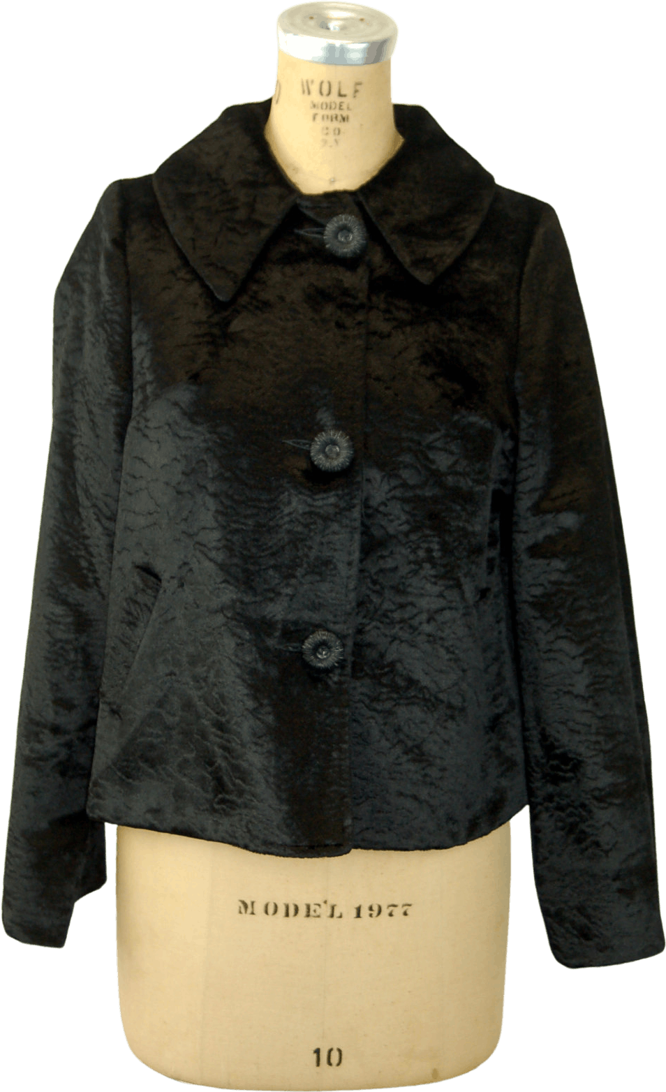 Vintage 60's Cropped Textured Velvet Bell Sleeve Jacket | Shop THRILLING