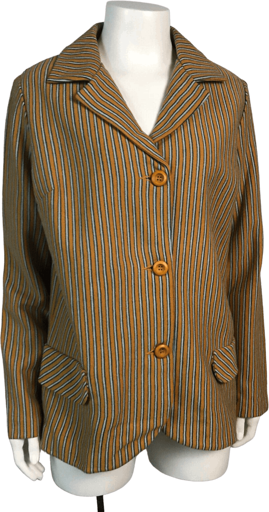 Vintage 60’s Deadstock Blue and Orange Stripe Blazer by Aileen | Shop ...