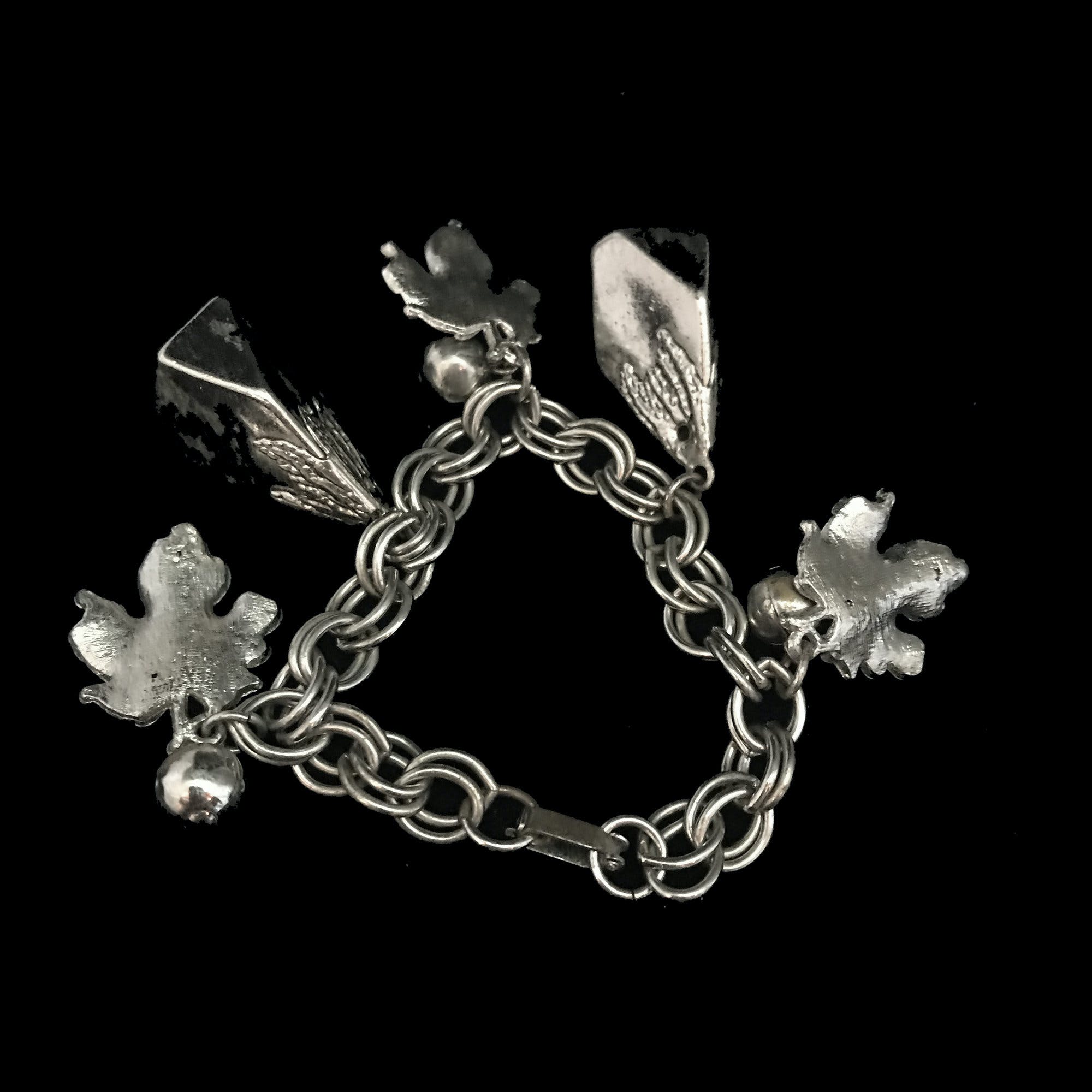 Vintage 50's Silver Cocktail Charm Bracelet | Shop THRILLING
