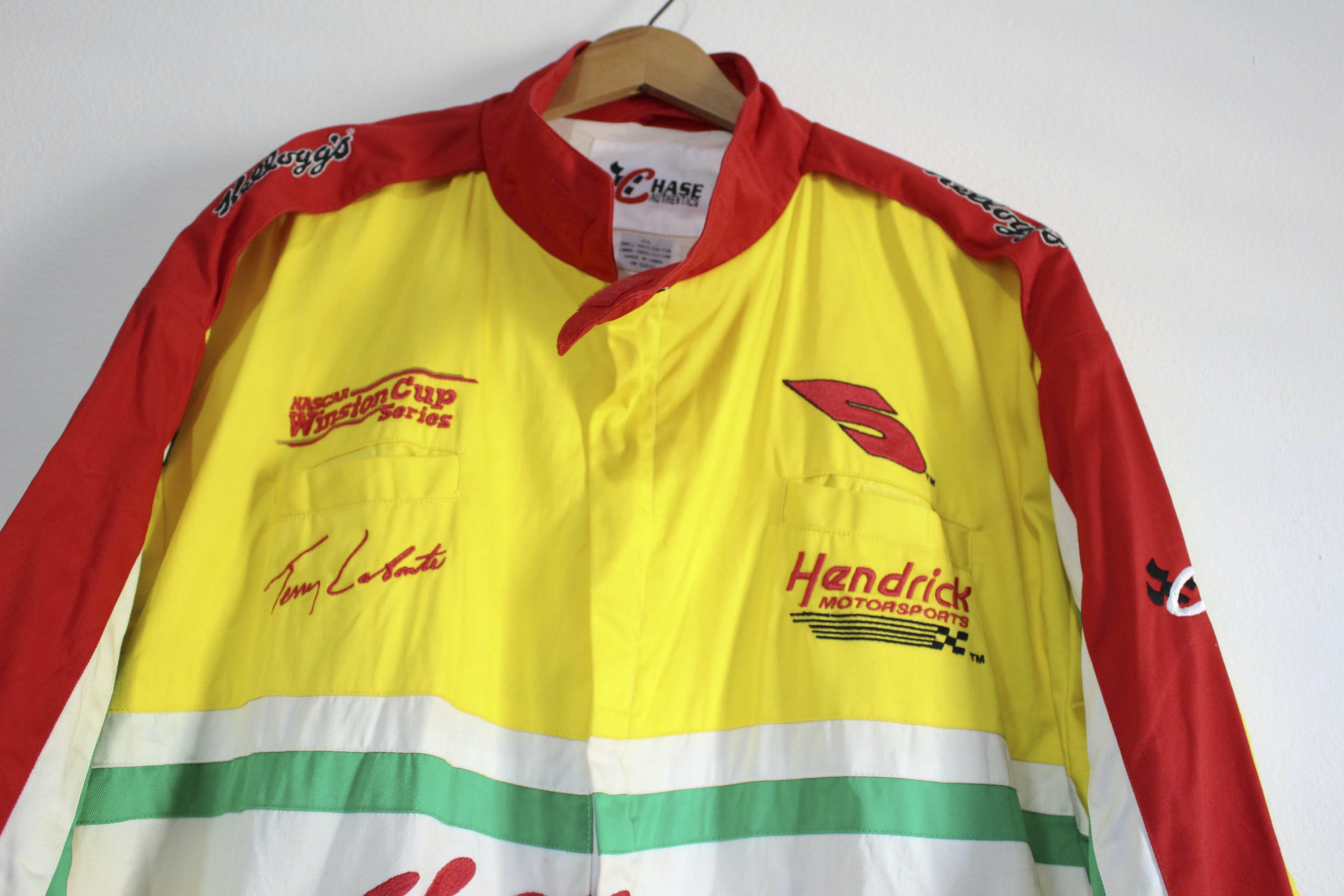 Vintage Yellow Terry Labonte Winston Cup Nascar Series Cotton Jacket by ...