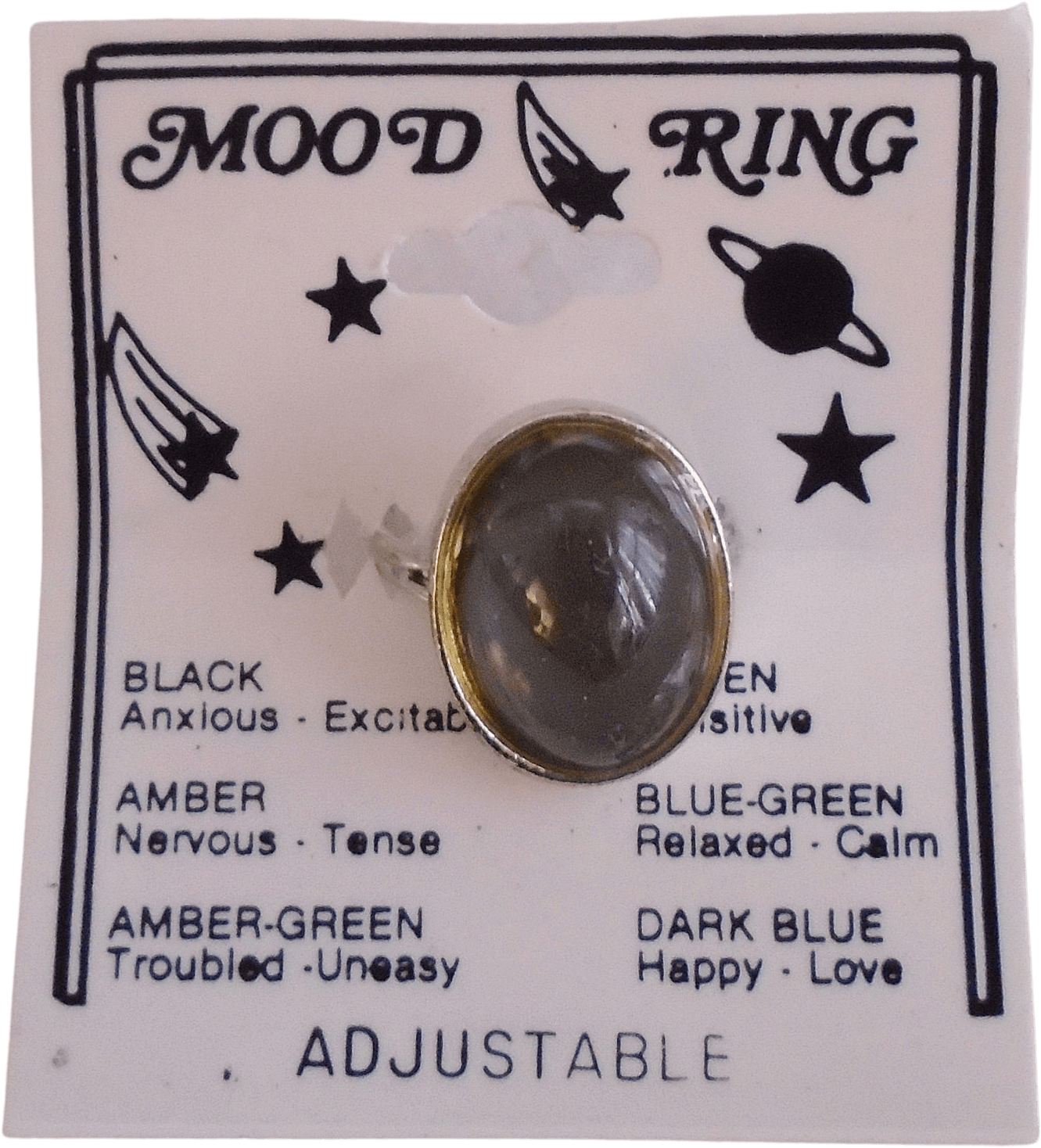 Vintage 90’s Does 70's Silver Adjustable Mood Ring | Shop THRILLING