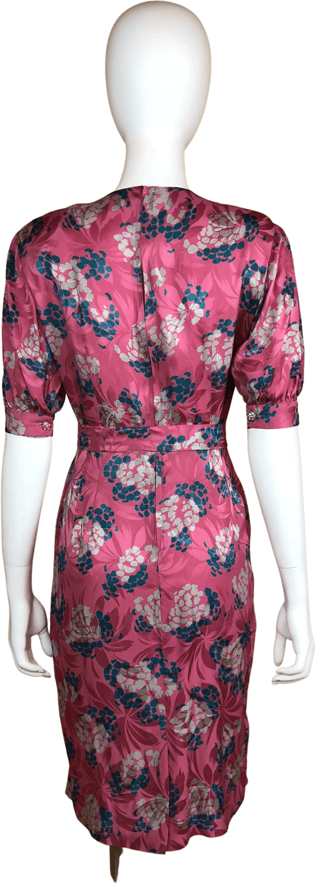 Vintage 80’s Hot Pink Floral Printed Dress | Shop THRILLING
