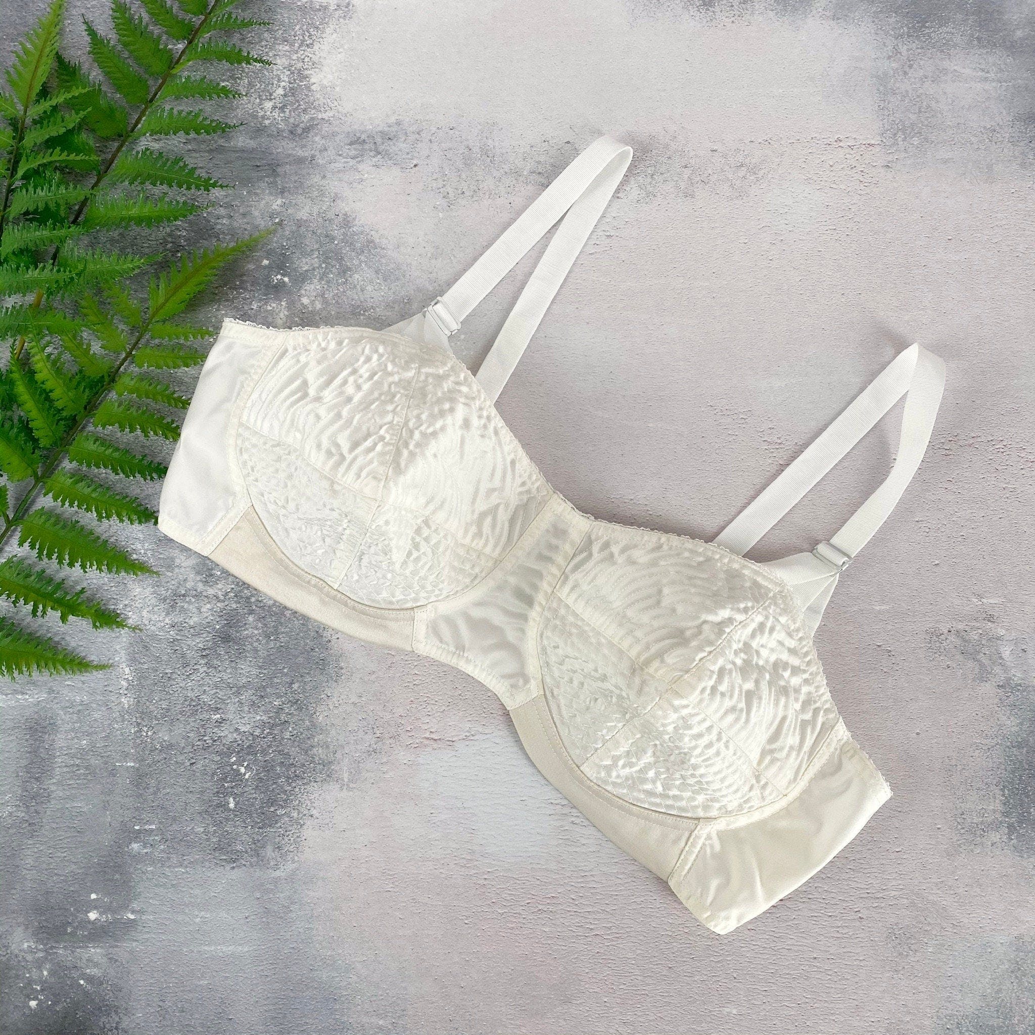 Vintage 50's Ivory Satin Bullet Bra by Marja Brassieres | Shop THRILLING
