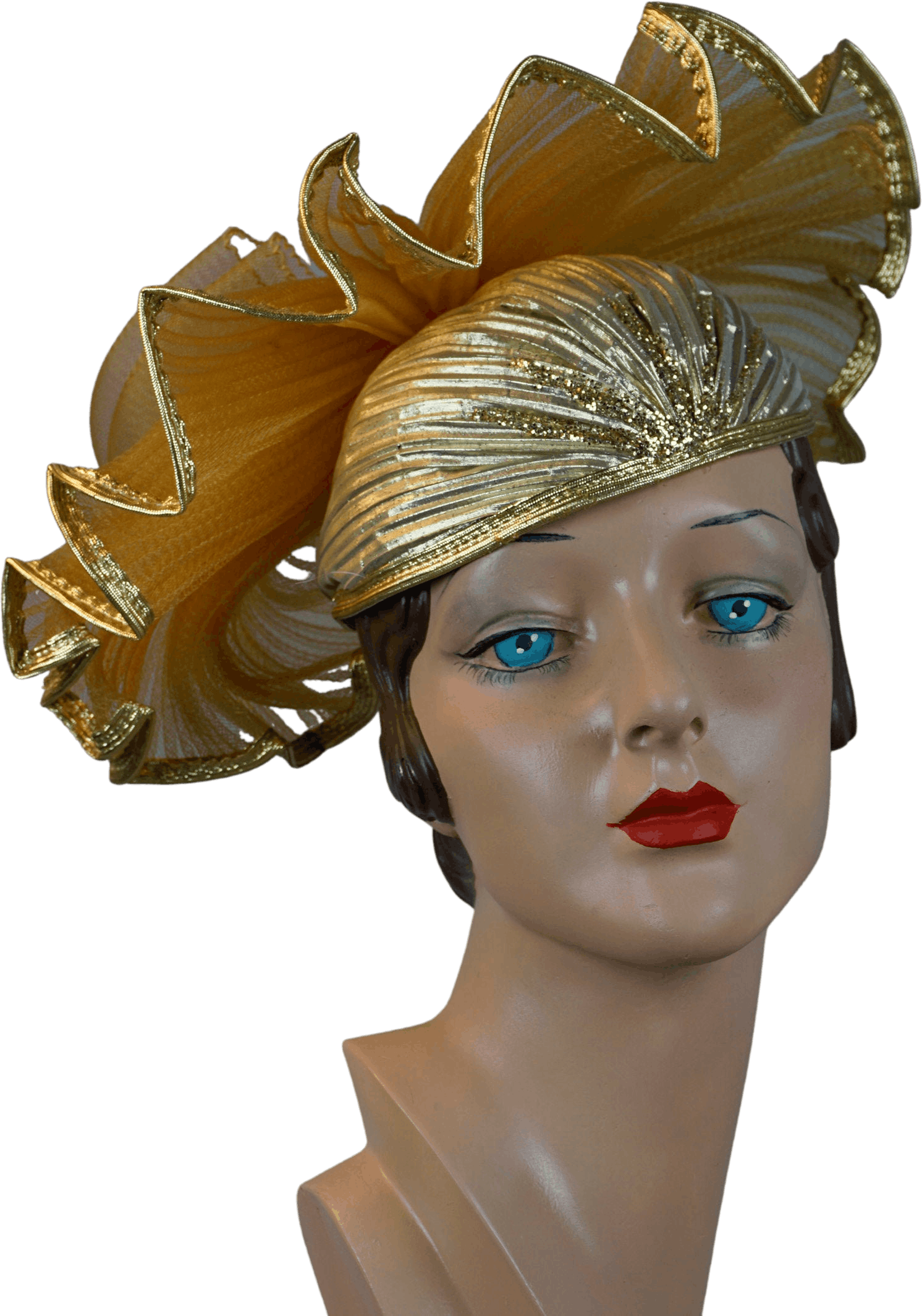 Vintage Gold Avant Garde Hat by Sylvia | Shop THRILLING