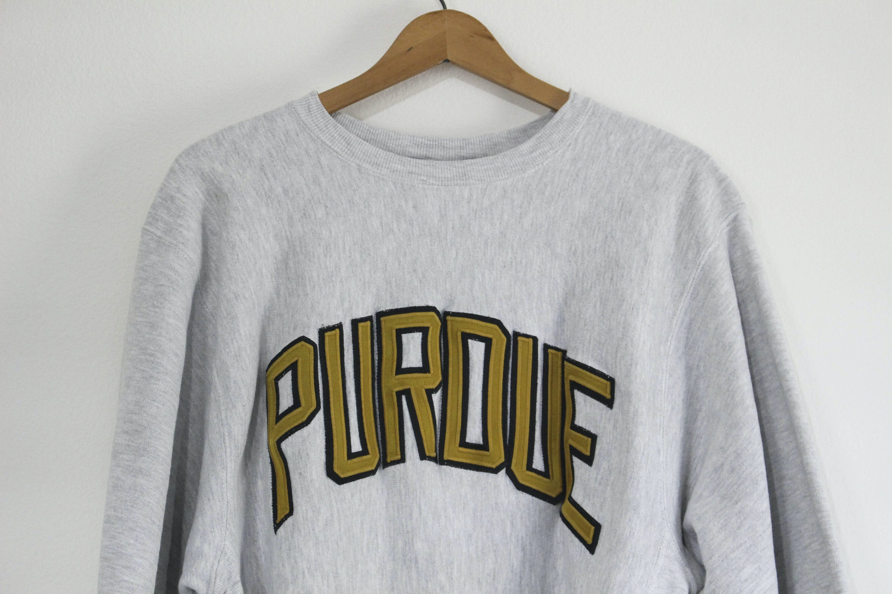 Vintage Gray Purdue University Reverse Weave Cotton Sweatshirt by ...