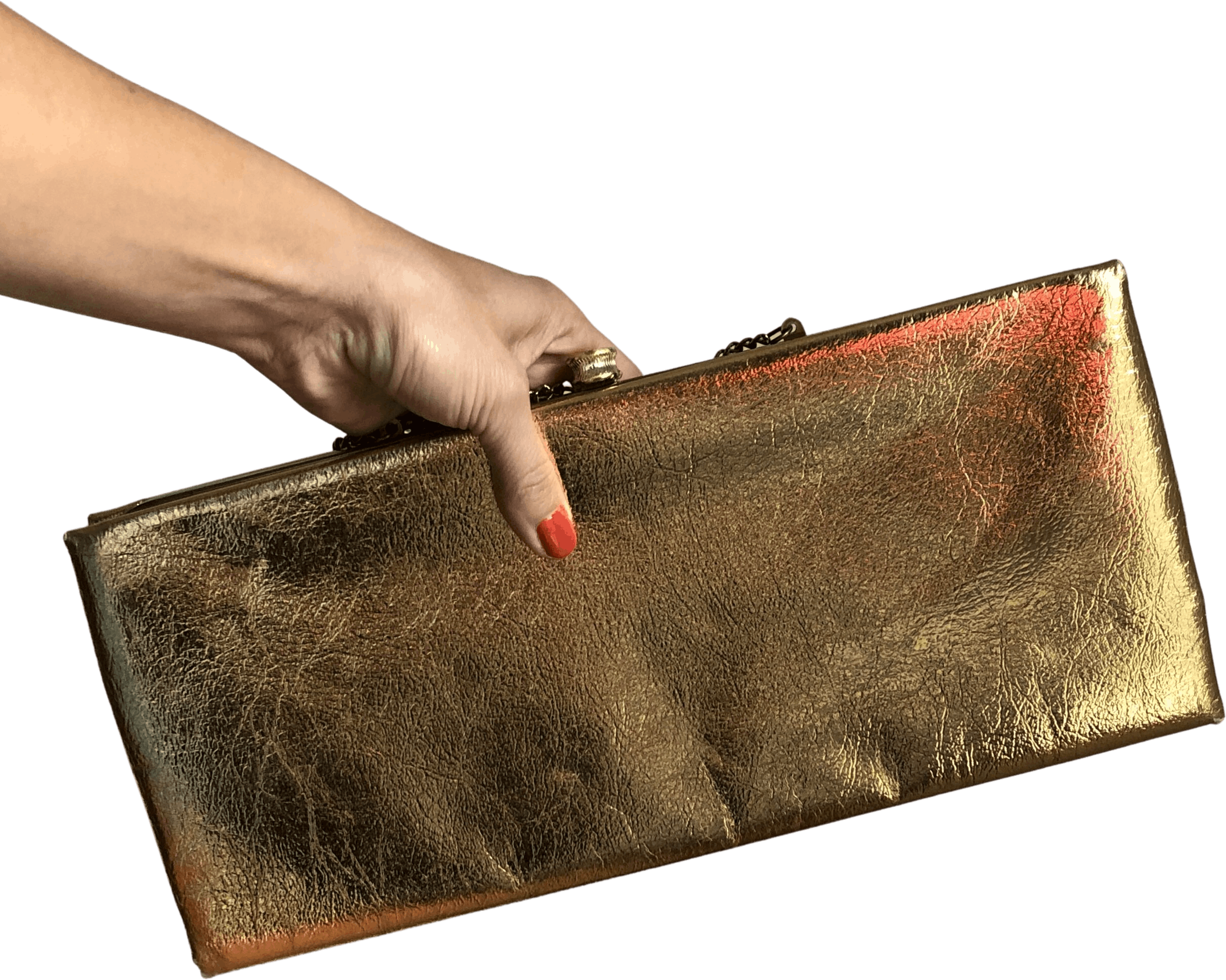 Vintage 60’s Gold Metallic Clutch Handbag | Shop THRILLING