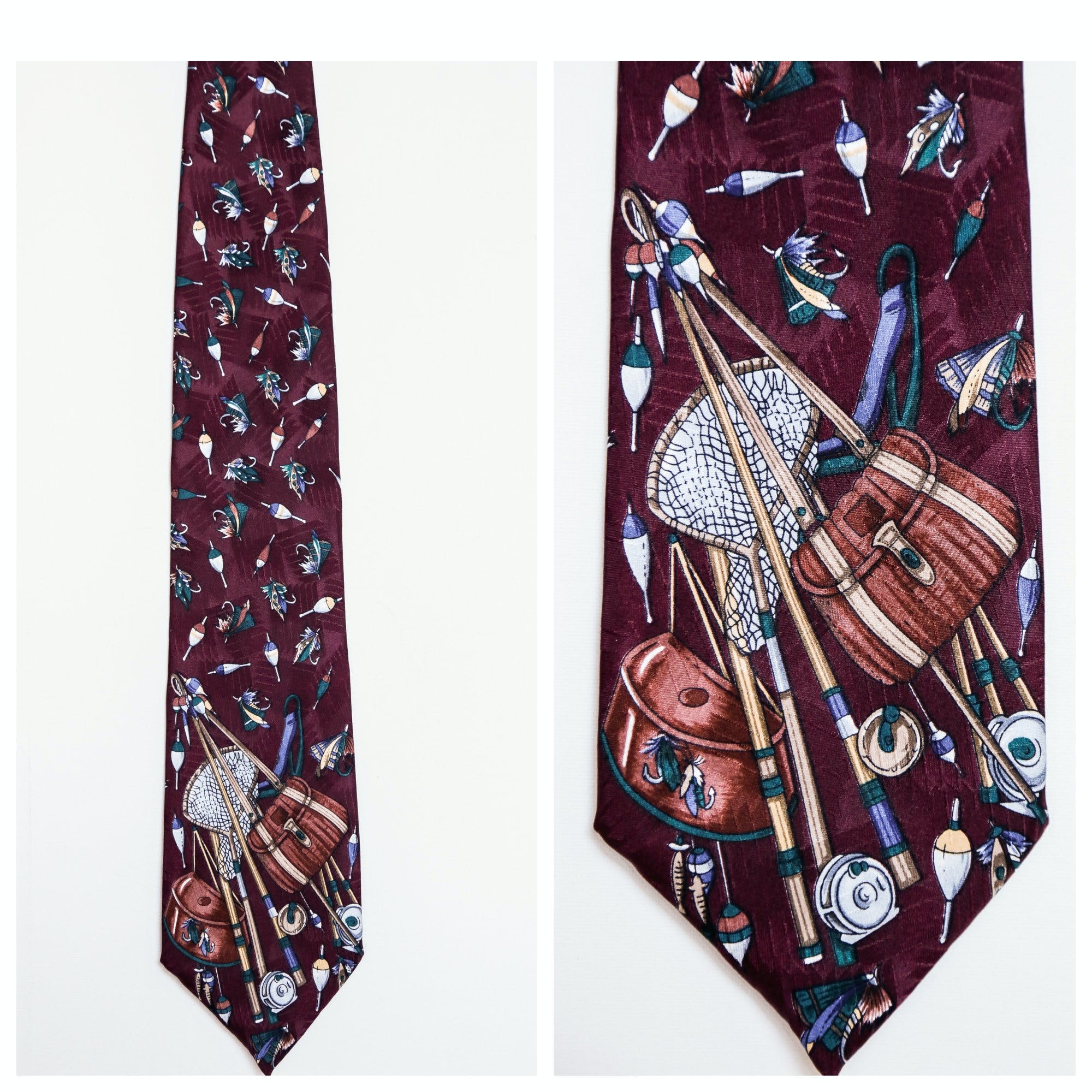 Vintage Fishing Themed Necktie | Shop THRILLING