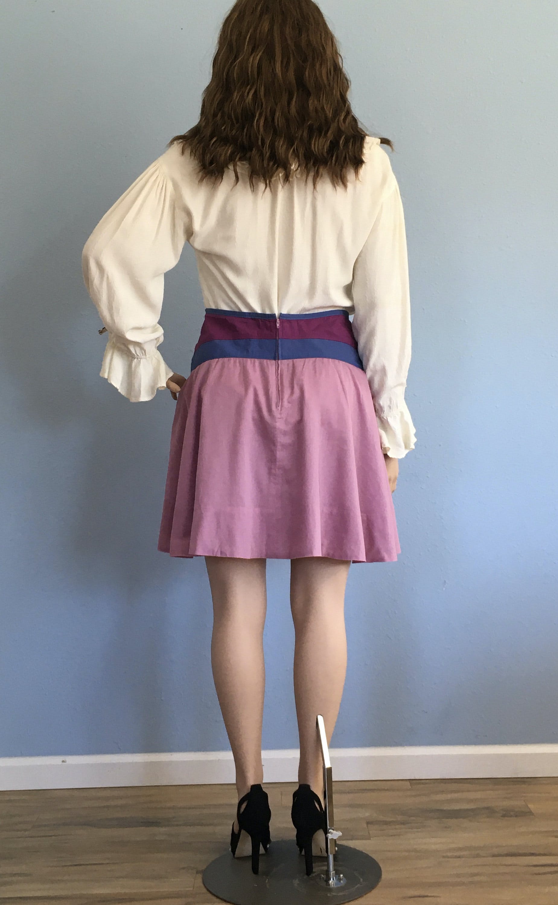Vintage 90’s/00’s Purple Circle Skirt with Colorblock Waist | Shop ...