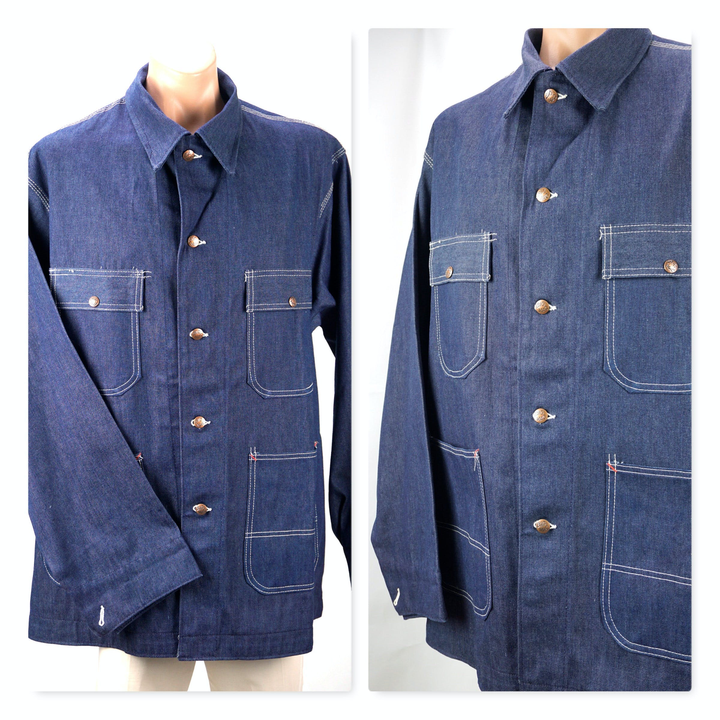 Vintage Blue Denim Pocket Jacket by BIG MAC | Shop THRILLING