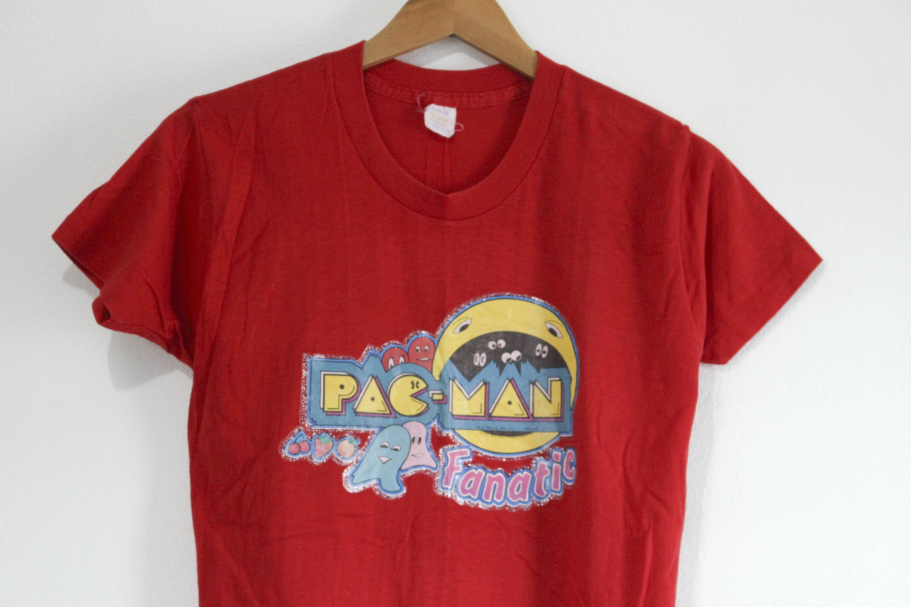 Vintage Red Pac Man Cotton T-Shirt | Shop THRILLING