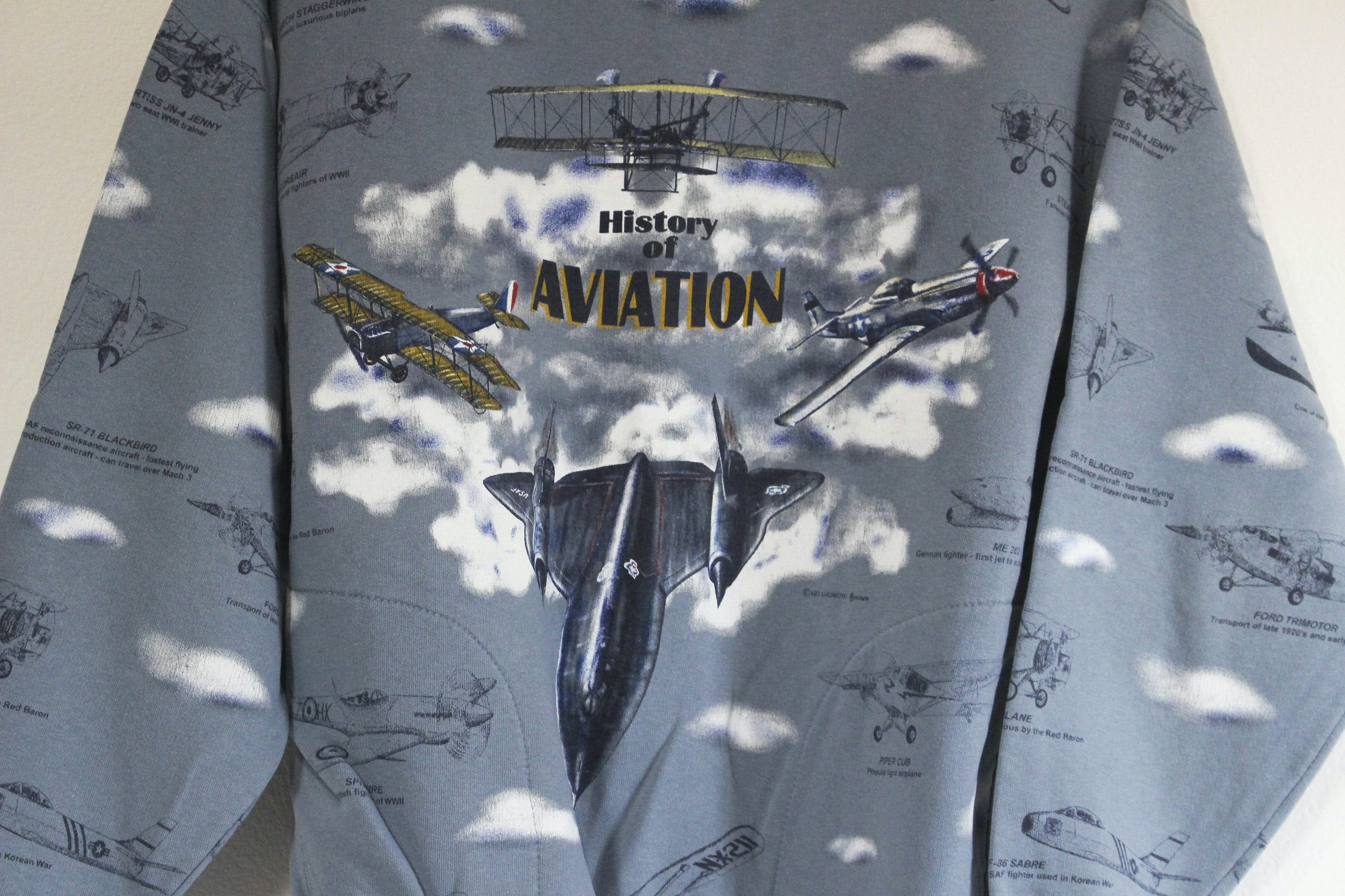 Vintage Aviation Sweatshirt with Pockets by Art Unlimited | Shop THRILLING