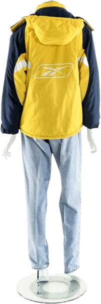Vintage 90’s Reebok Yellow and Navy Blue Starter Jacket by Reebok ...