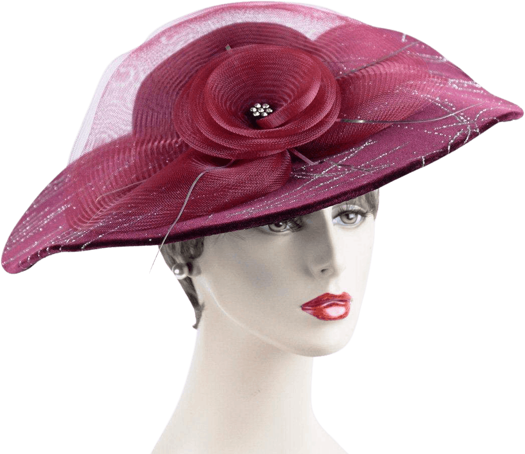 Vintage Wine Colored Wide Brim Hat by Mr. Hi's Classic | Shop THRILLING