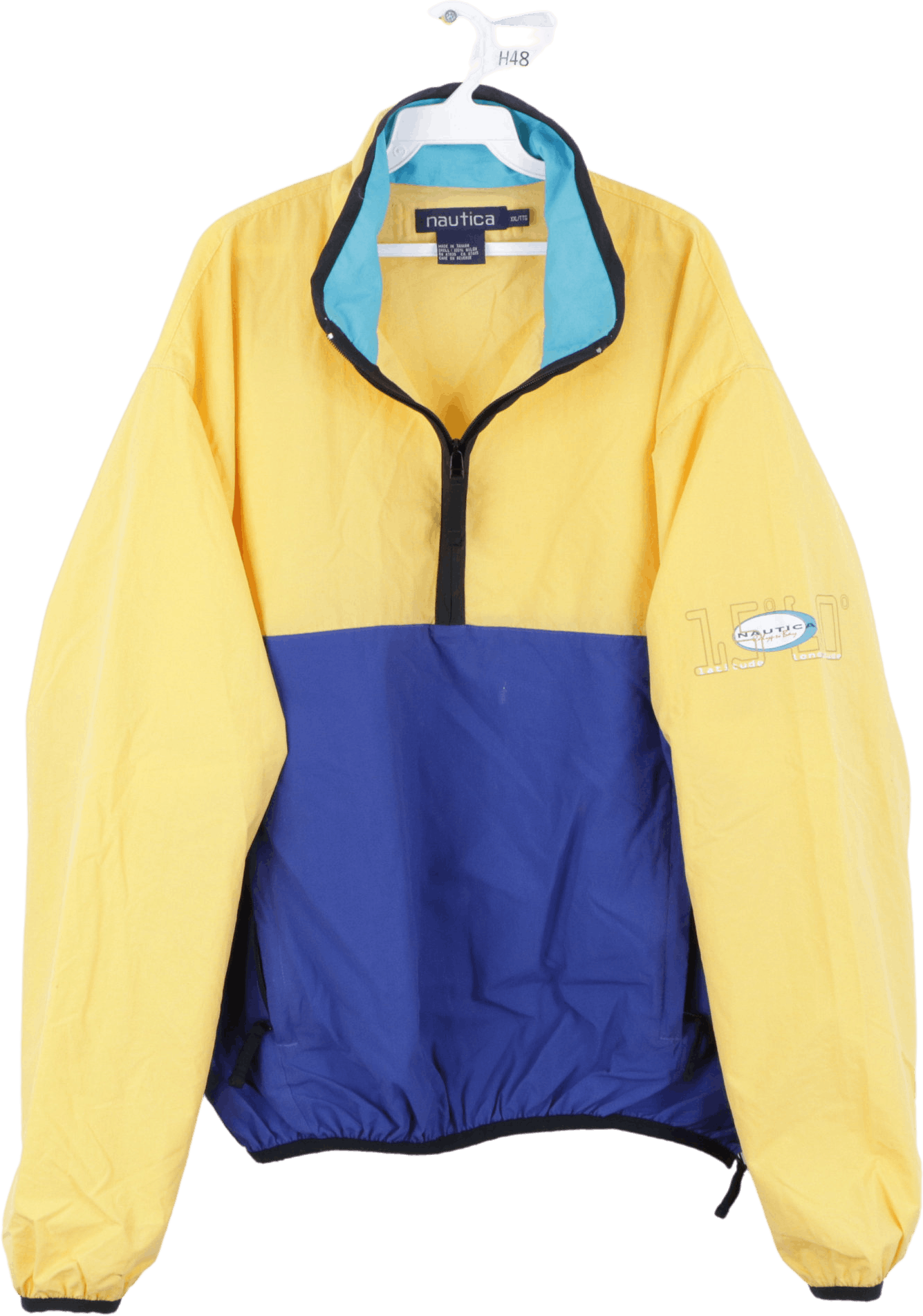 Vintage 90’s Blue and Yellow Colorblock Half Zip Up Men's Sailing ...
