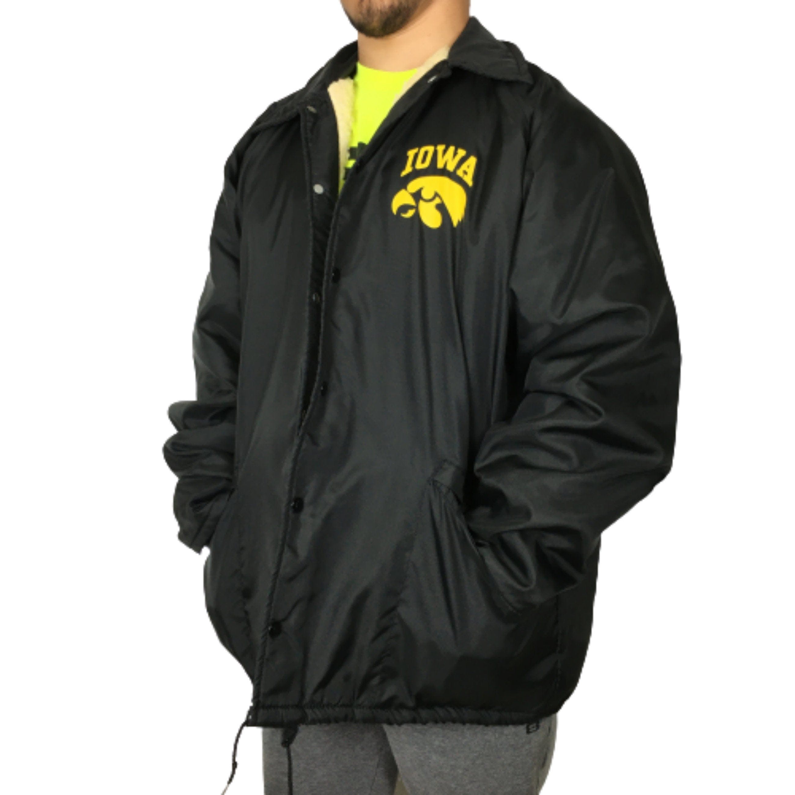 Vintage 80's Yellow and Black Iowa College Jacket by King Louie | Shop ...