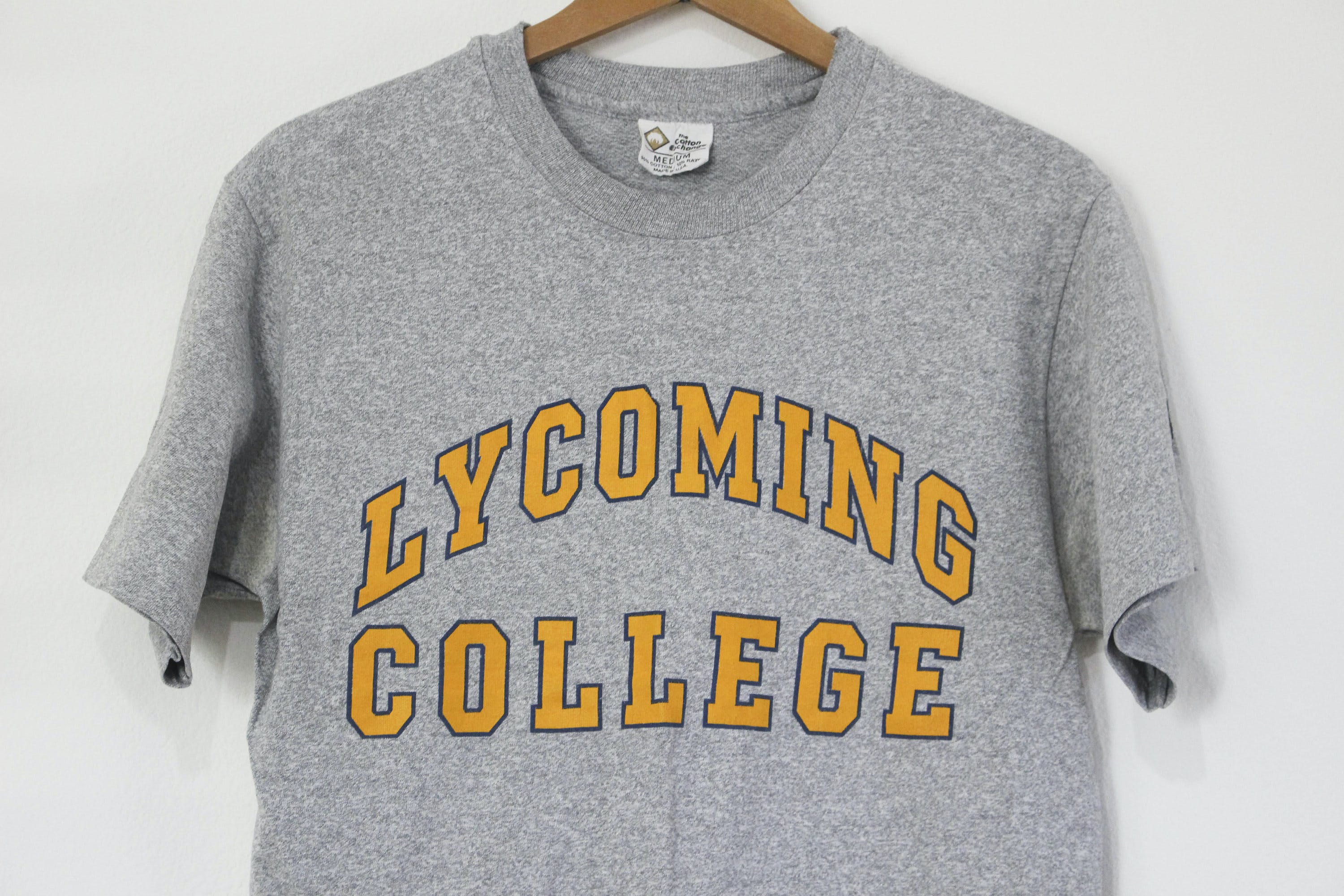 Vintage Lycoming College Warriors Gray T-Shirt by The Cotton Exchange ...