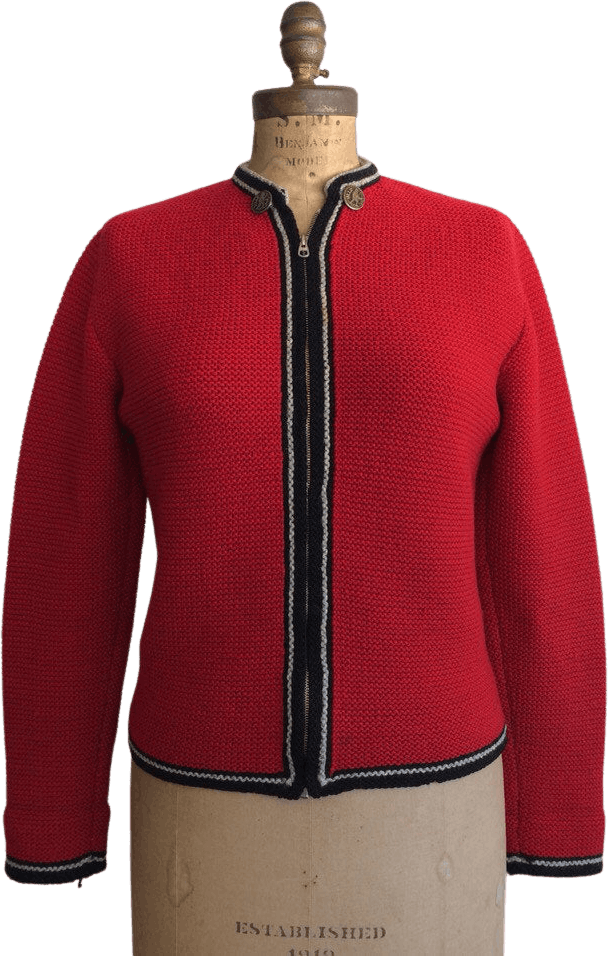 Vintage 50's Red Wool Sweater | Shop THRILLING